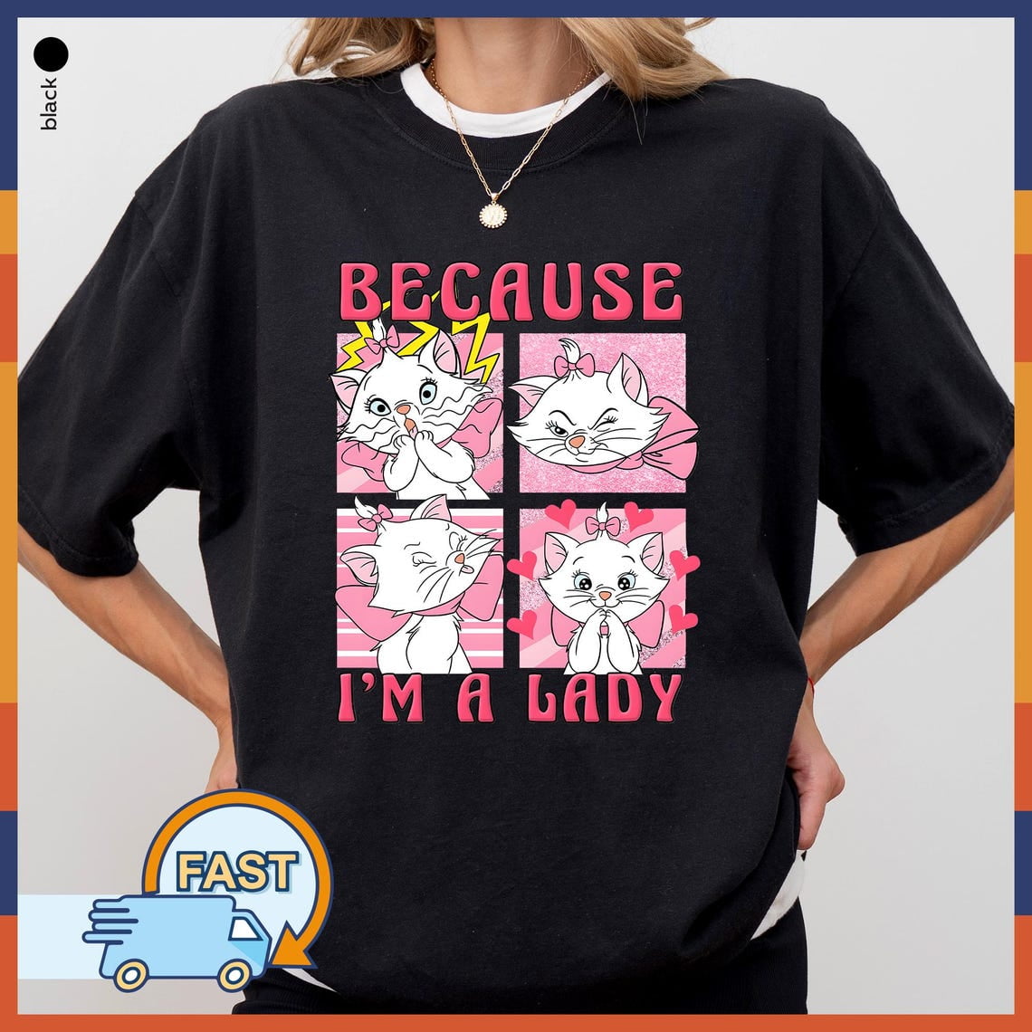 Disney Aristocats Marie Cat Shirt, Cat Because I'm A Lady Shirt ...