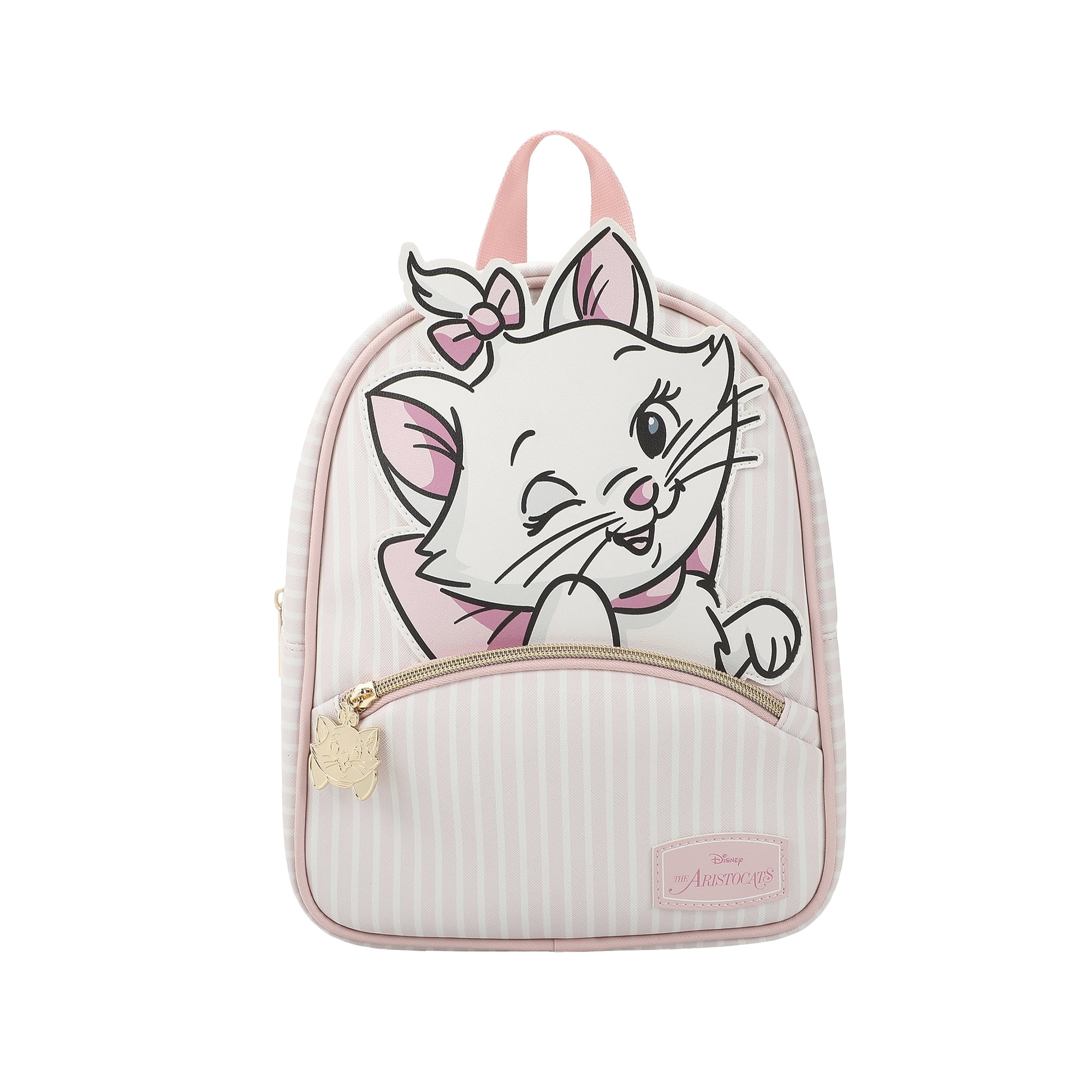 Disney Aristocats Marie Winking Pink & White 10.5" Mini PU Backpack ...