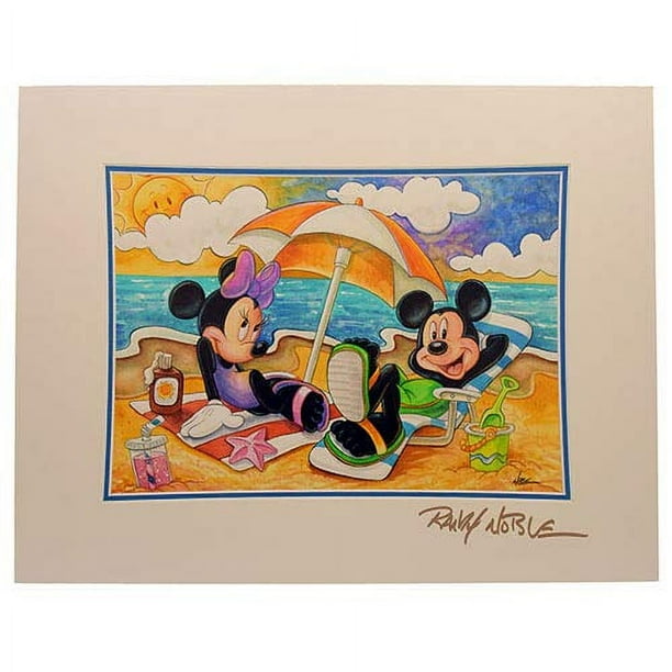 Disney Artist Print Randy Noble Mickey and Minnie at The Beach ...