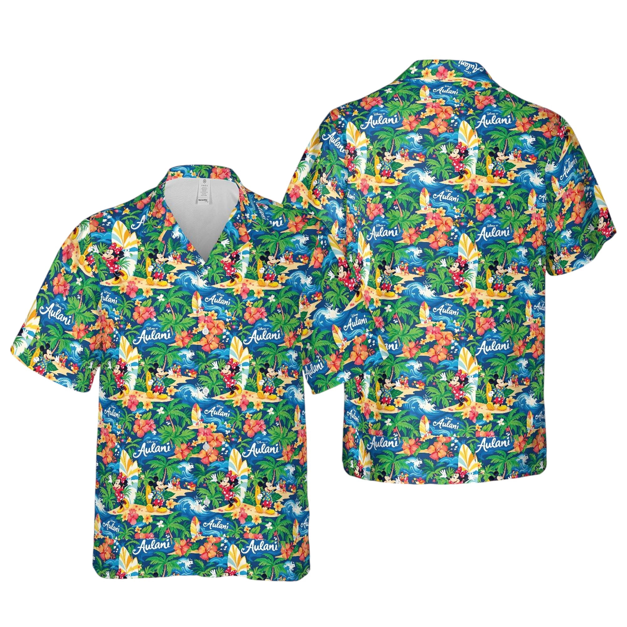 Disney Aulani Resort Tropical Floral Hawaiian Shirt, Unisex Adult Kid ...