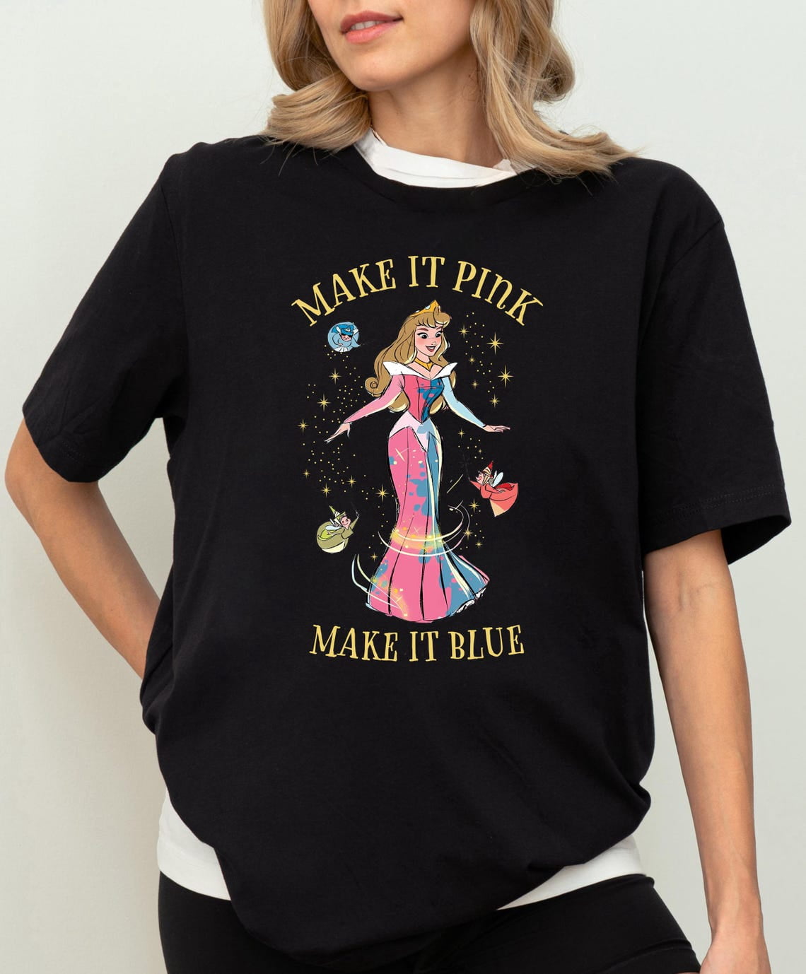 Disney Aurora T-Shirt, Make It Pink Make It Blue Tee, Sleeping Beauty ...