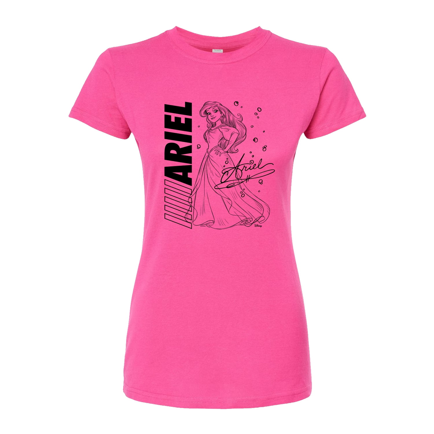 Disney - Autograph Ariel - Juniors Fitted Graphic T-Shirt - Walmart.com