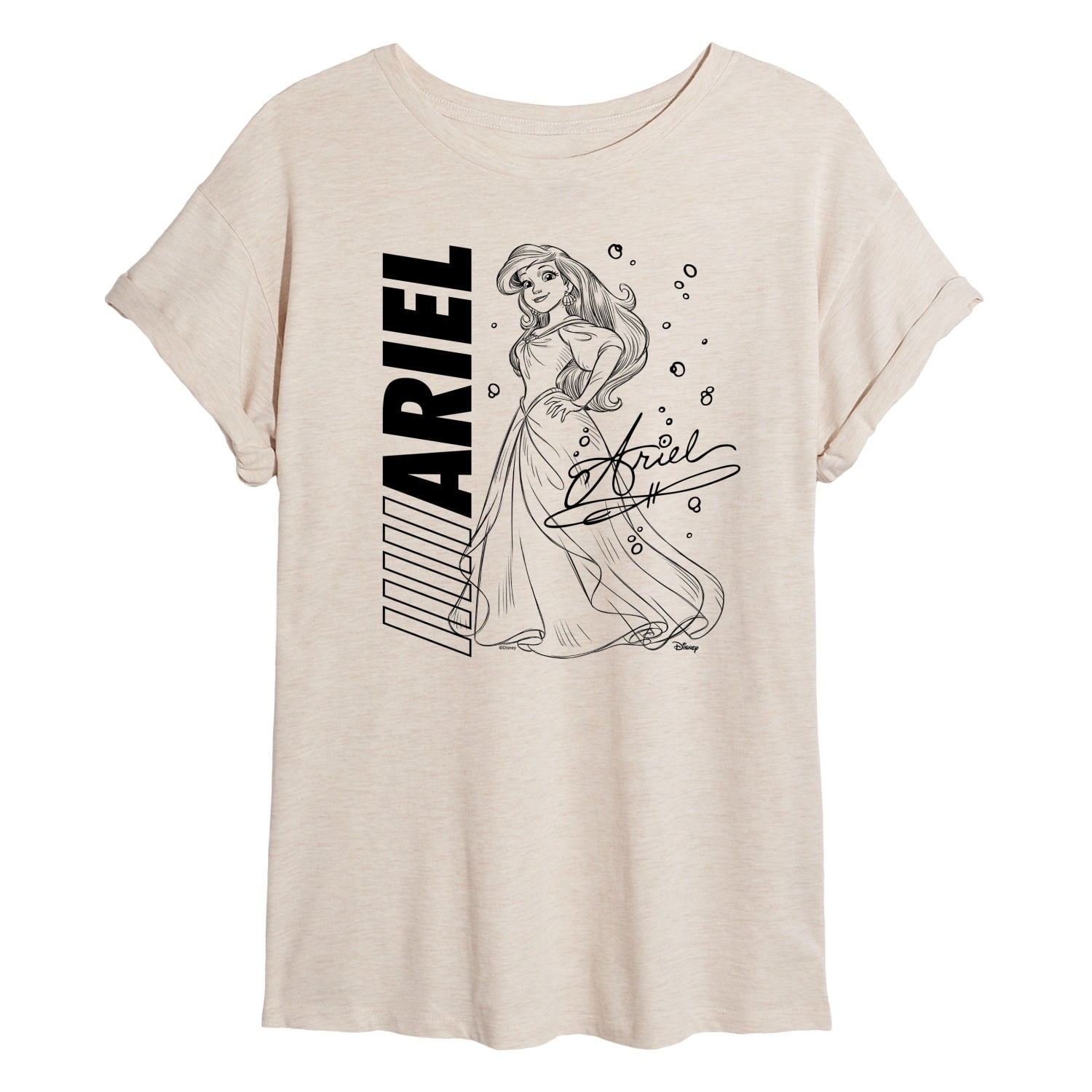 Disney - Autograph Ariel - Women's Oversized T-Shirt - Walmart.com