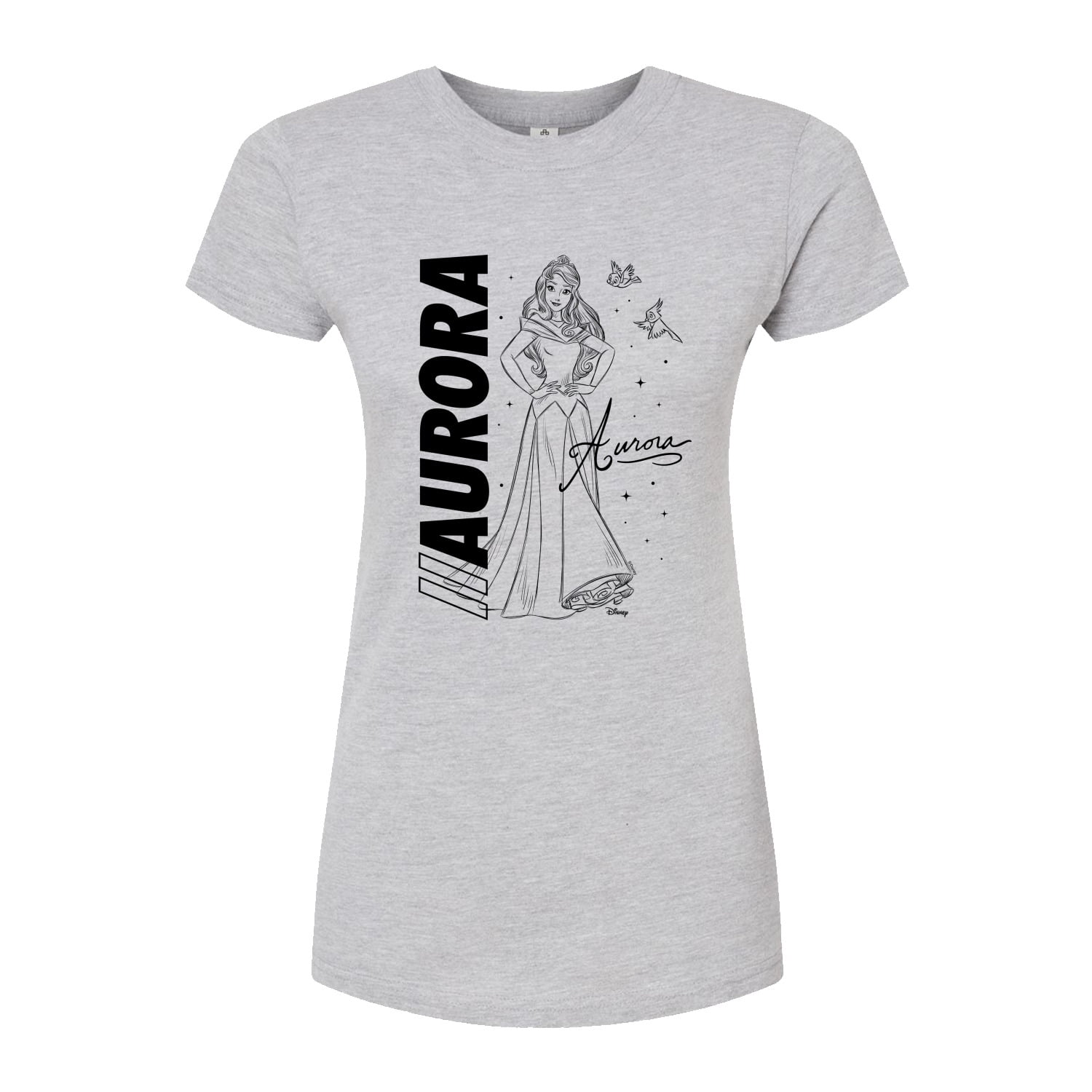 Disney - Autograph Aurora - Juniors Fitted Graphic T-Shirt - Walmart.com