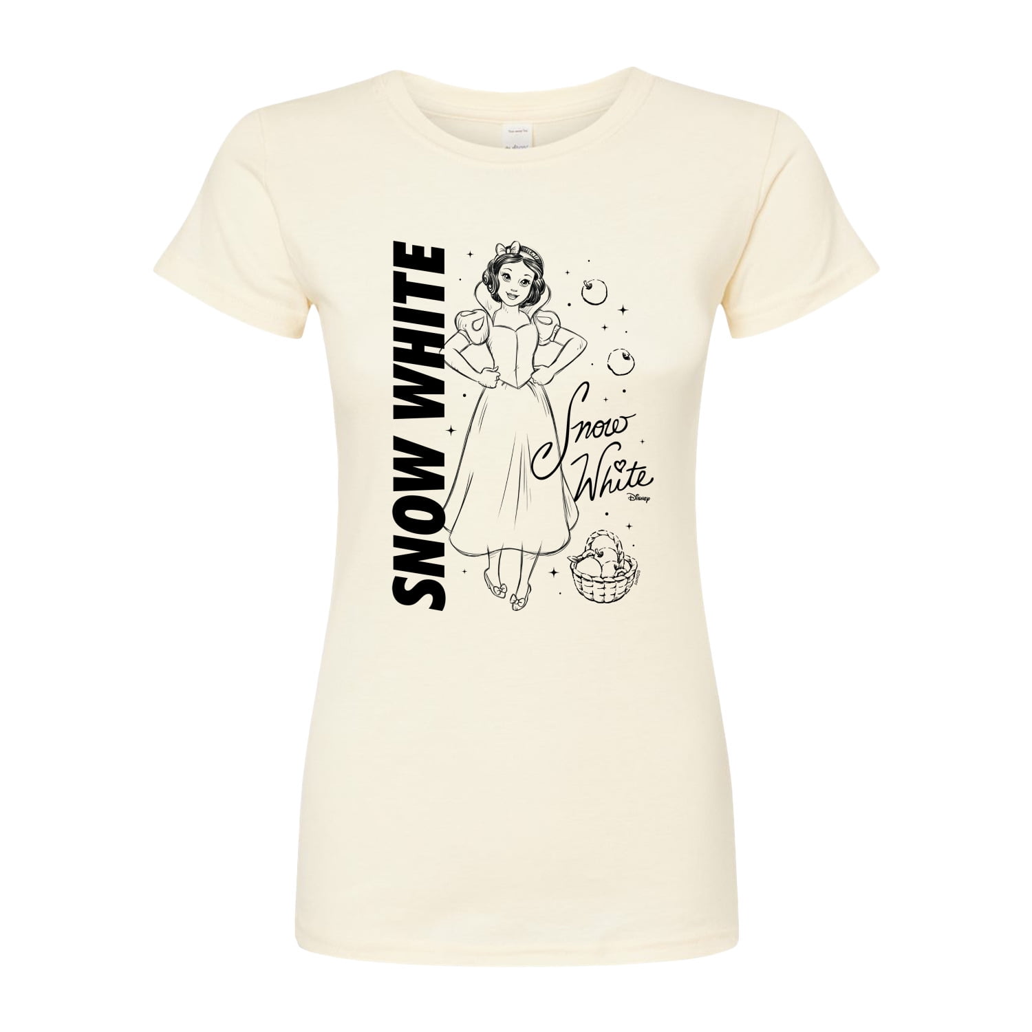 Disney - Autograph Snow White - Juniors Fitted Graphic T-Shirt ...