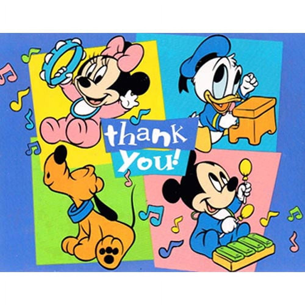 Disney Babies '1st Birthday Tunes' Thank You Notes w/ Envelopes (8ct ...