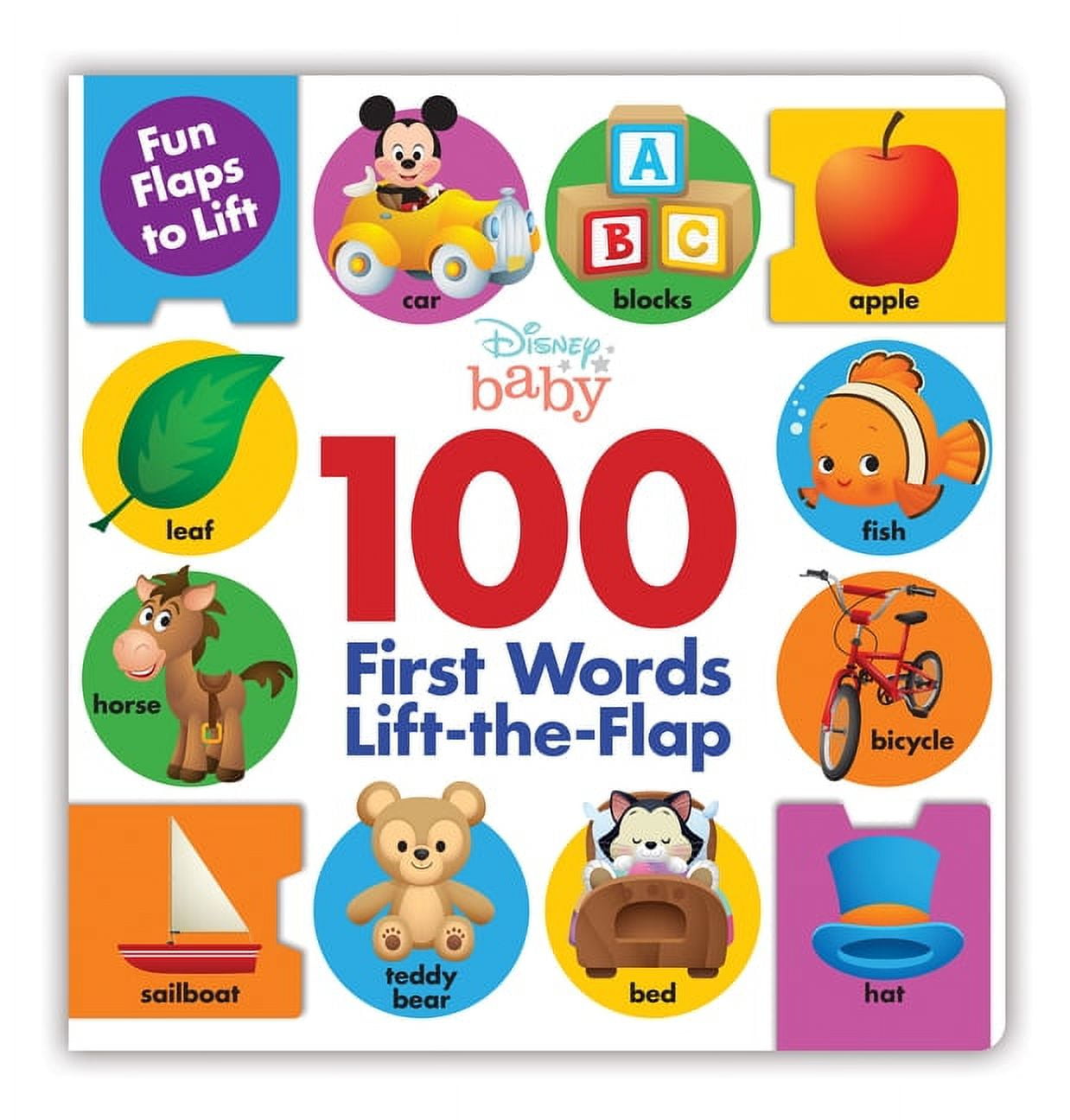 Disney Baby 100 First Words Lift-The-Flap (Board Book) - Walmart.com