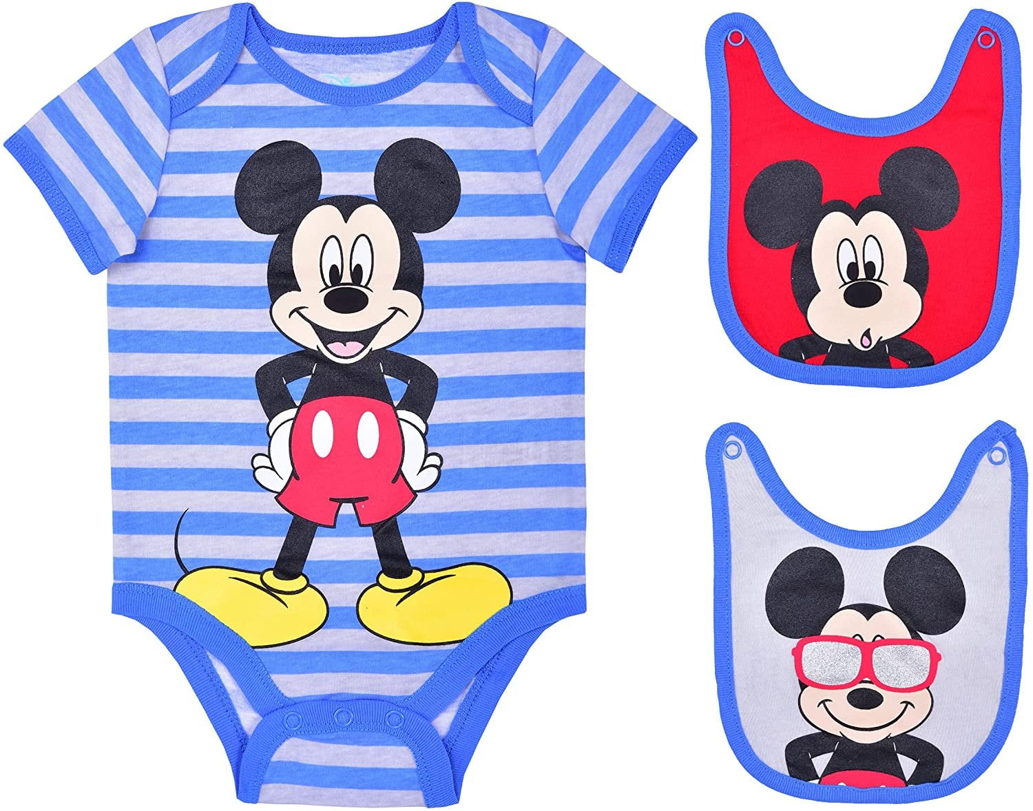 Disney Baby Boys' Monsters Inc, Mickey, or Buzz Lightyear 2 Bibs and ...