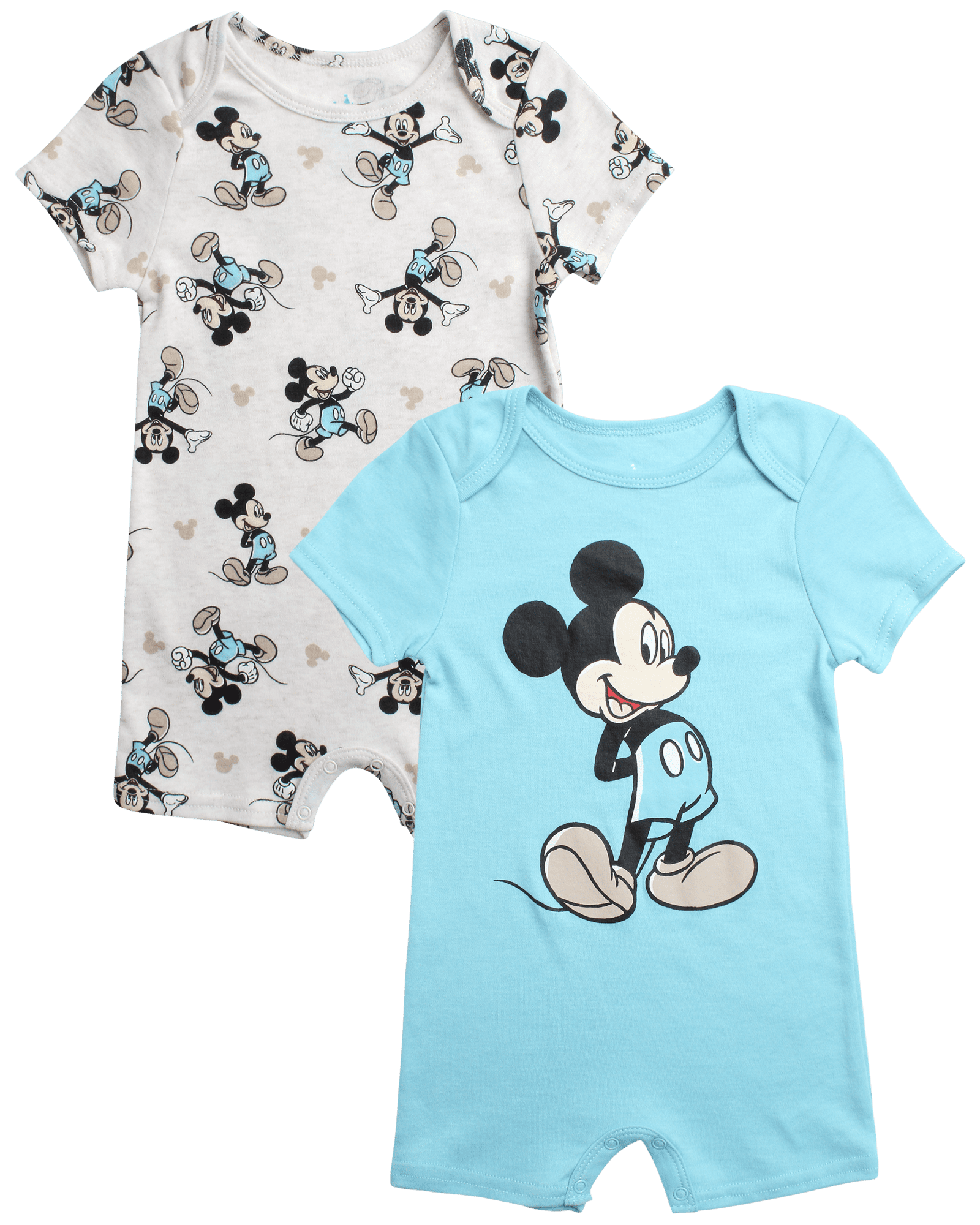 Disney Baby Boys Romper - 2 Pack Tiger Pooh Mickey Mouse Short Sleeve ...