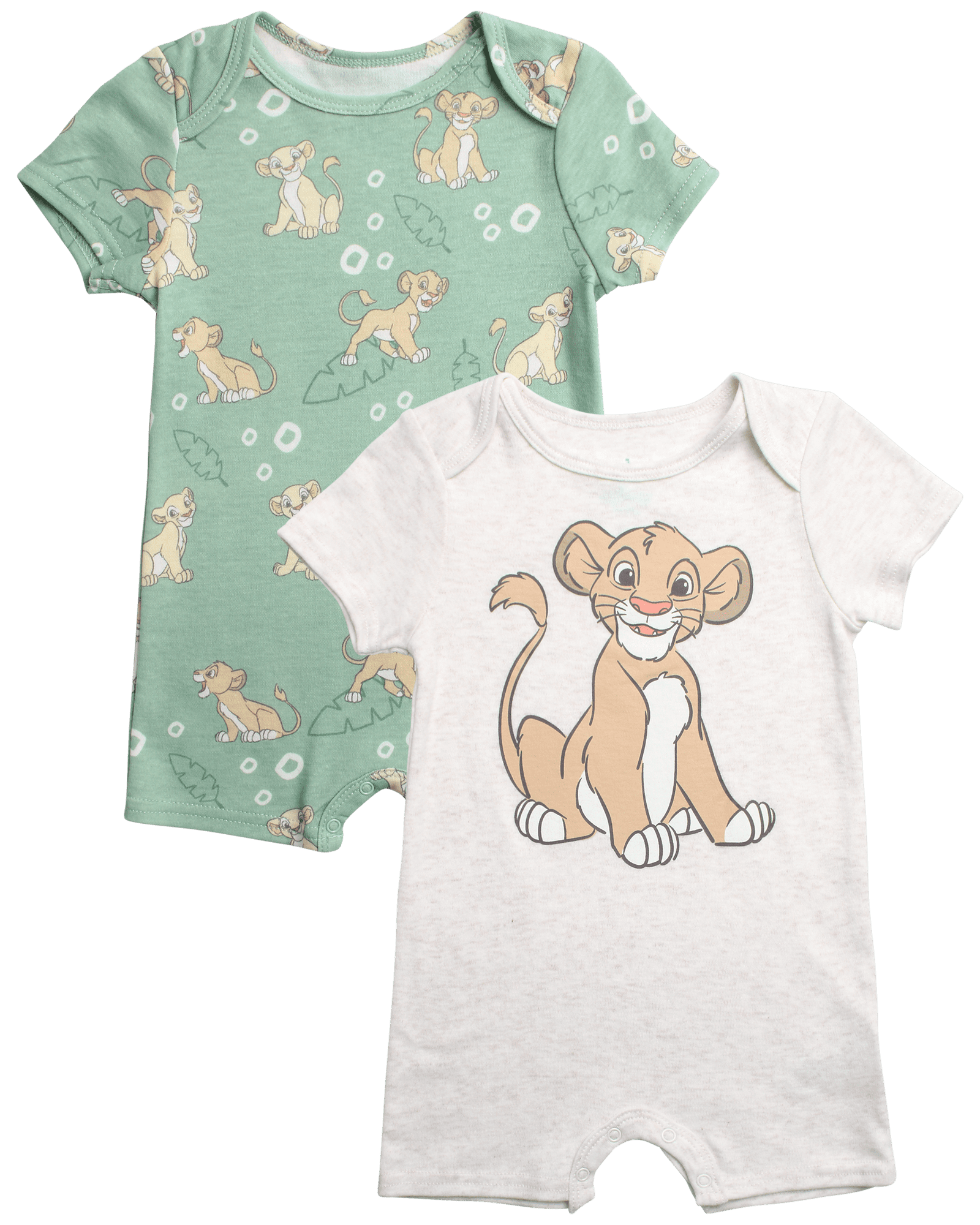 Disney Baby Boys Romper - 2 Pack Tiger Pooh Mickey Mouse Short Sleeve ...