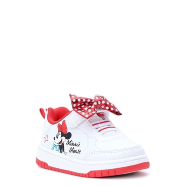 Disney Classic Minnie Mouse Toddler Girl Low Court Sneaker, Sizes 7-12 ...