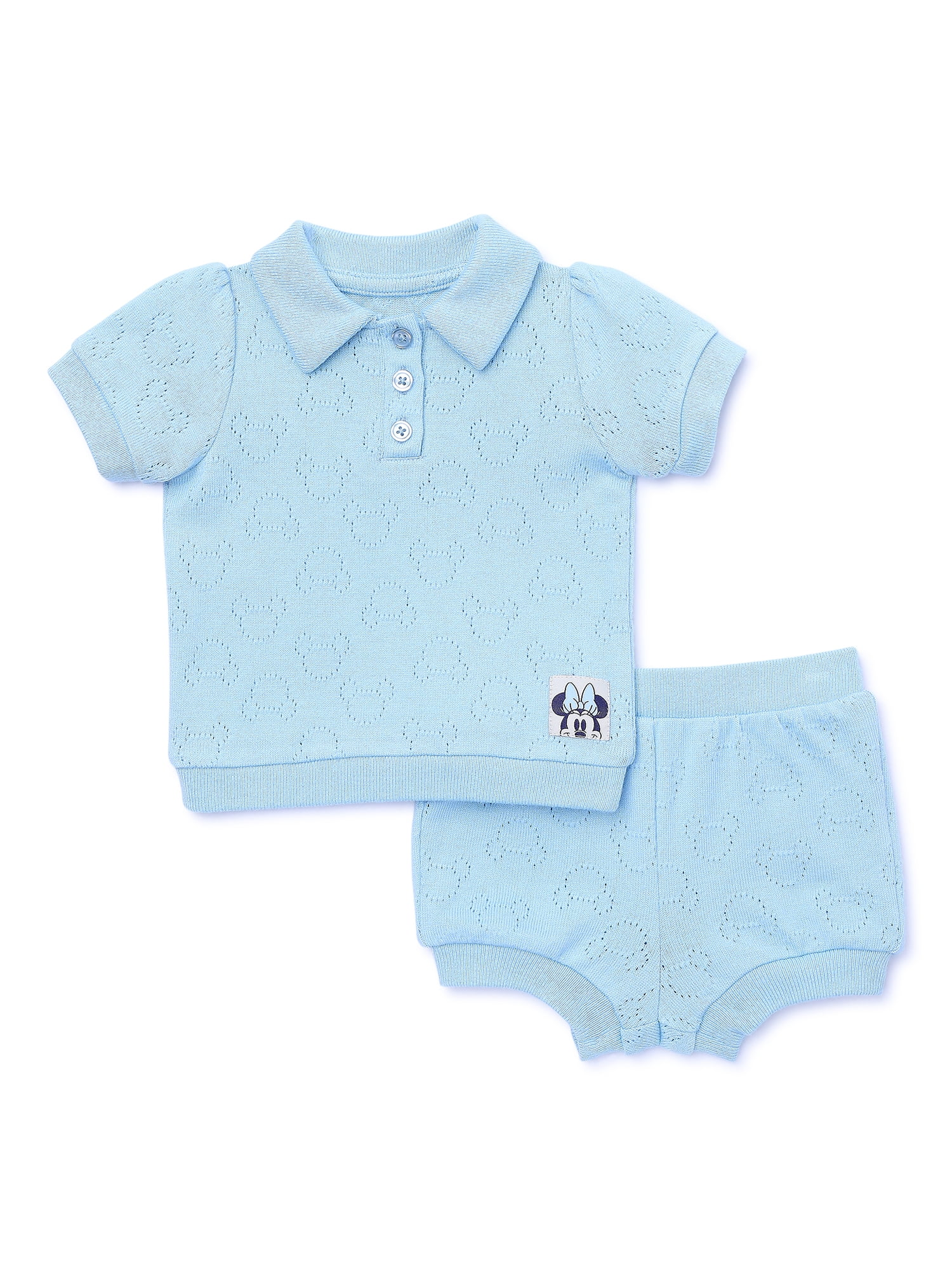 Disney Baby Girls Polo and Terry Short Set, 2-Piece, Sizes 0-18 Months ...