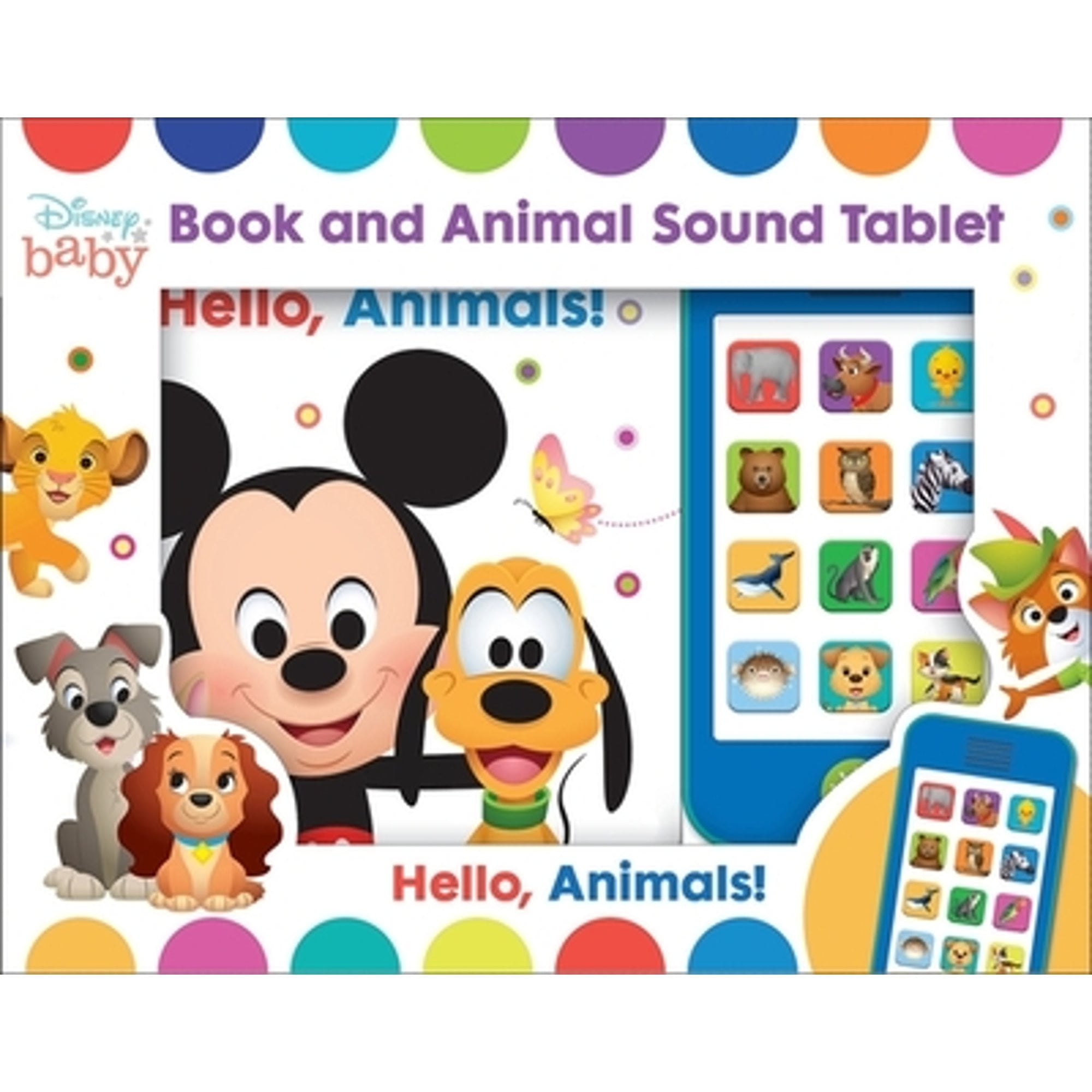 Pre-Owned Disney Baby: Hello, Animals! Book and Animal Sound Tablet Set ...