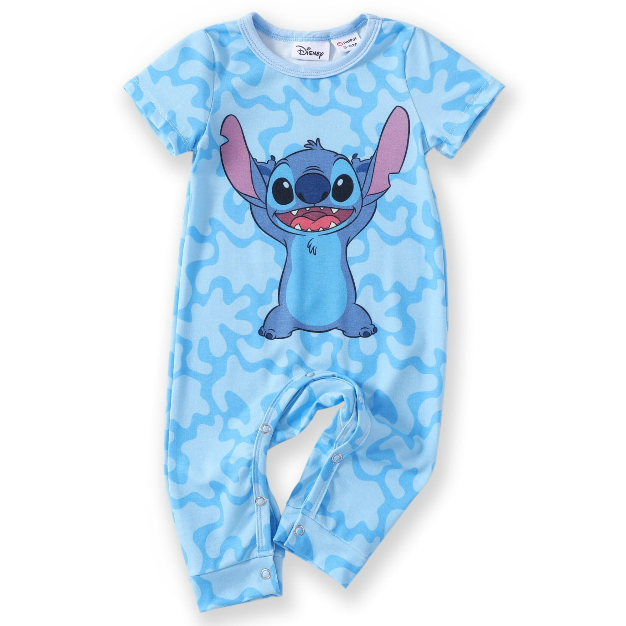 Disney Baby Romper Jumpsuit, Stitch Graphic Bodysuit, Sustainable Naia ...