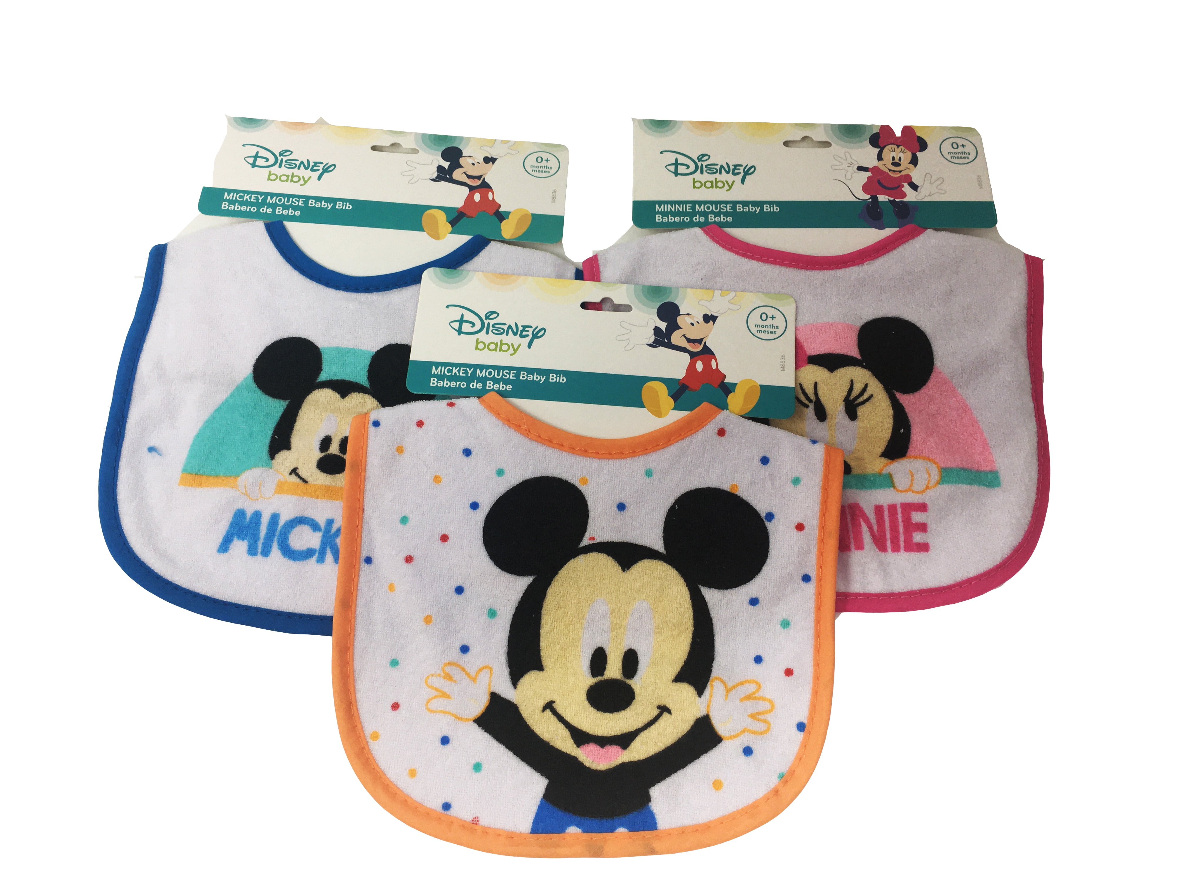 Disney Baby Mickey Mouse Baby Bib 3pc Multi color - Walmart.com