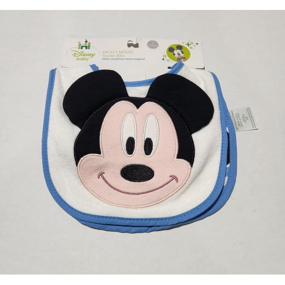 Disney Baby Mickey Mouse Feeder Bibs - Set of 2 - Walmart.com