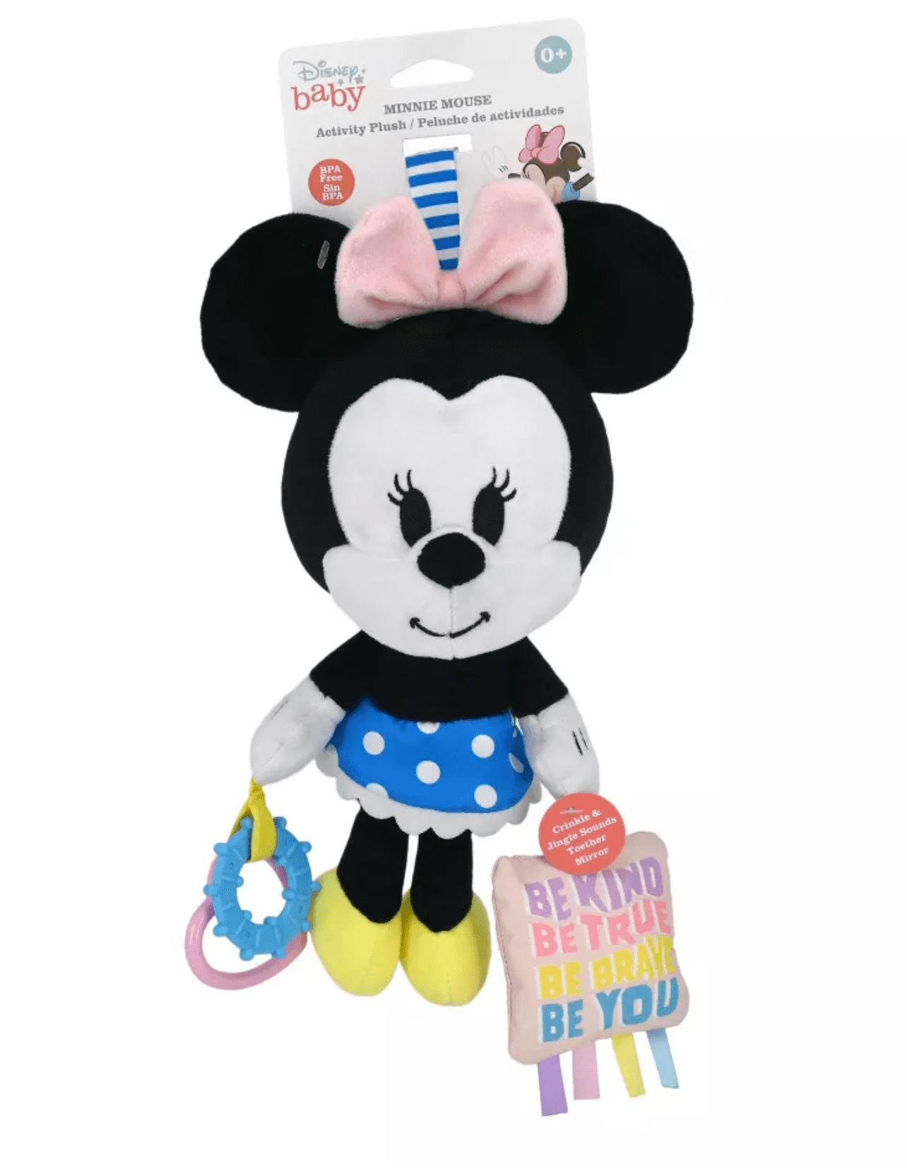 Disney Baby Minnie Activity Plush Jingle Sounds Mirror Teether New with ...