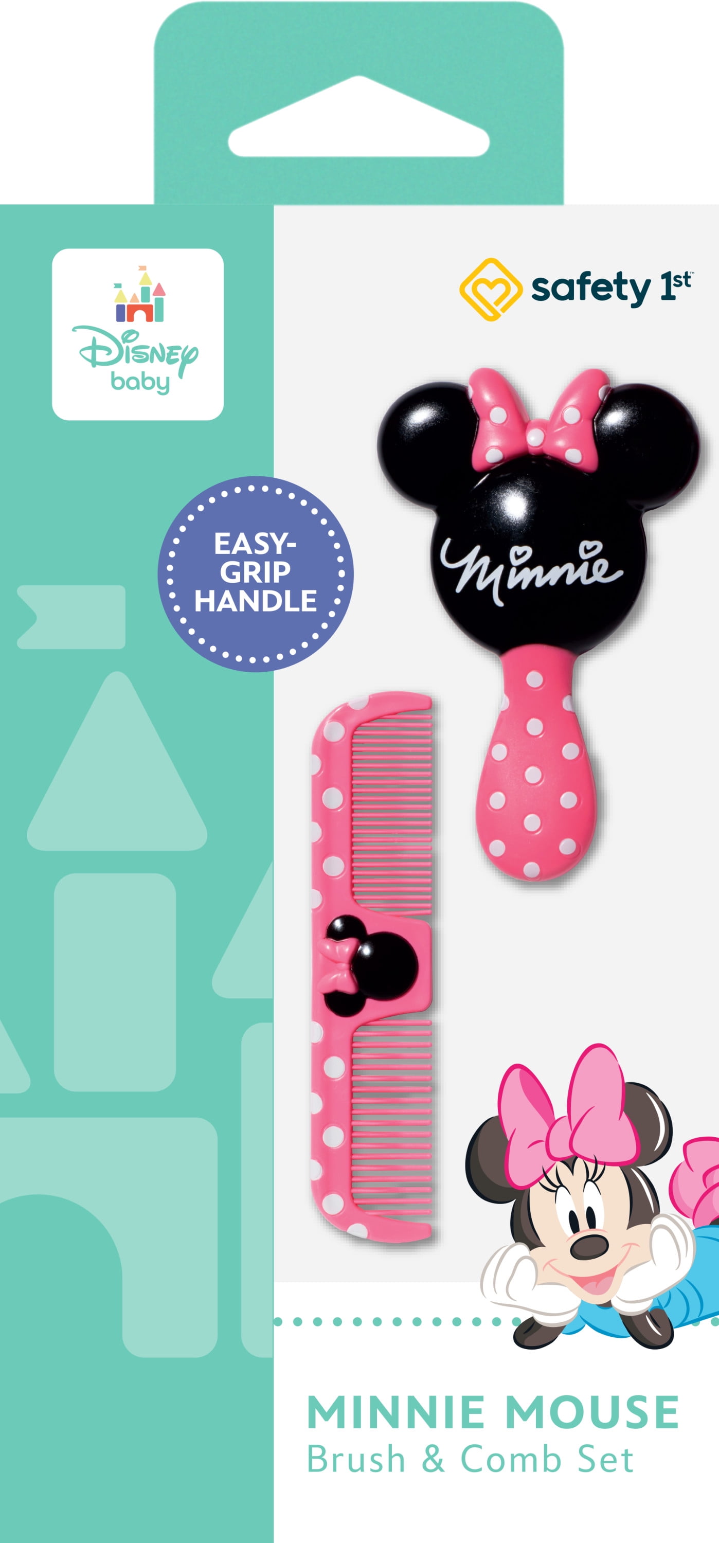 Disney Baby Minnie Brush & Comb Set with Easy-Grip Handle, Minnie ...