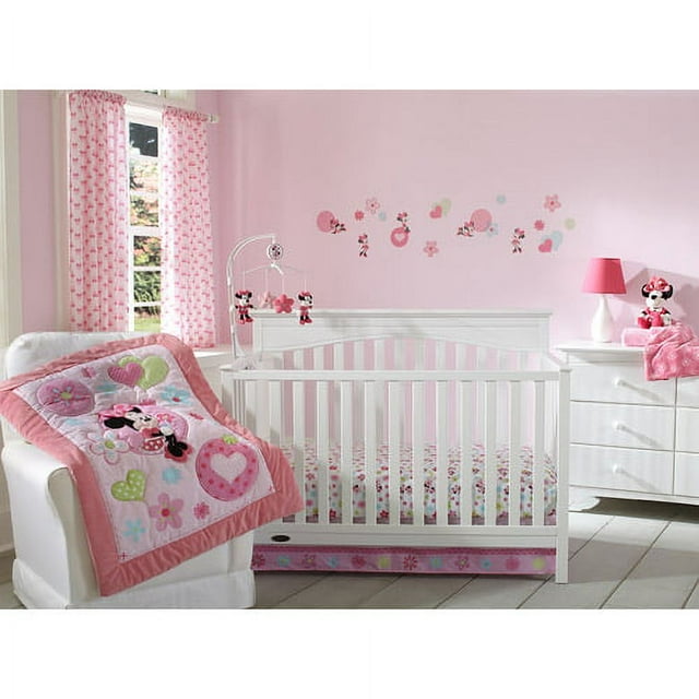 Disney Baby Minnie Mouse Sitting Pretty 3-Piece Crib Bedding Set ...