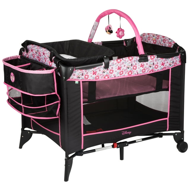 Disney Baby Sweet Wonder Baby Play Yard, Minnie Meadow - Walmart.com