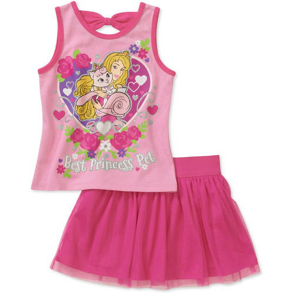 Disney Baby Toddler Girl Princess Pet Racerback Tank and Tulle Scooter ...