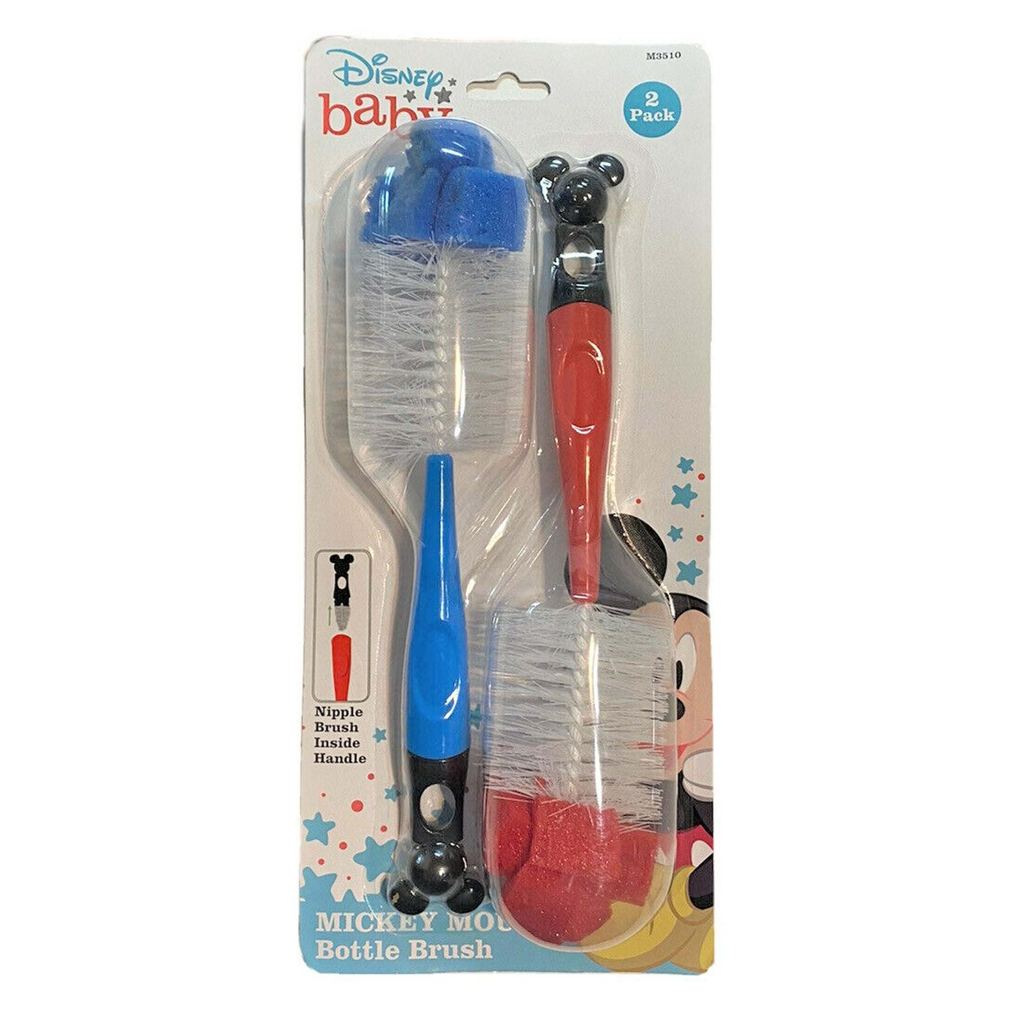 Disney Baby Two Pack Baby Bottle Brushes, Blue & Red Mickey Mouse ...
