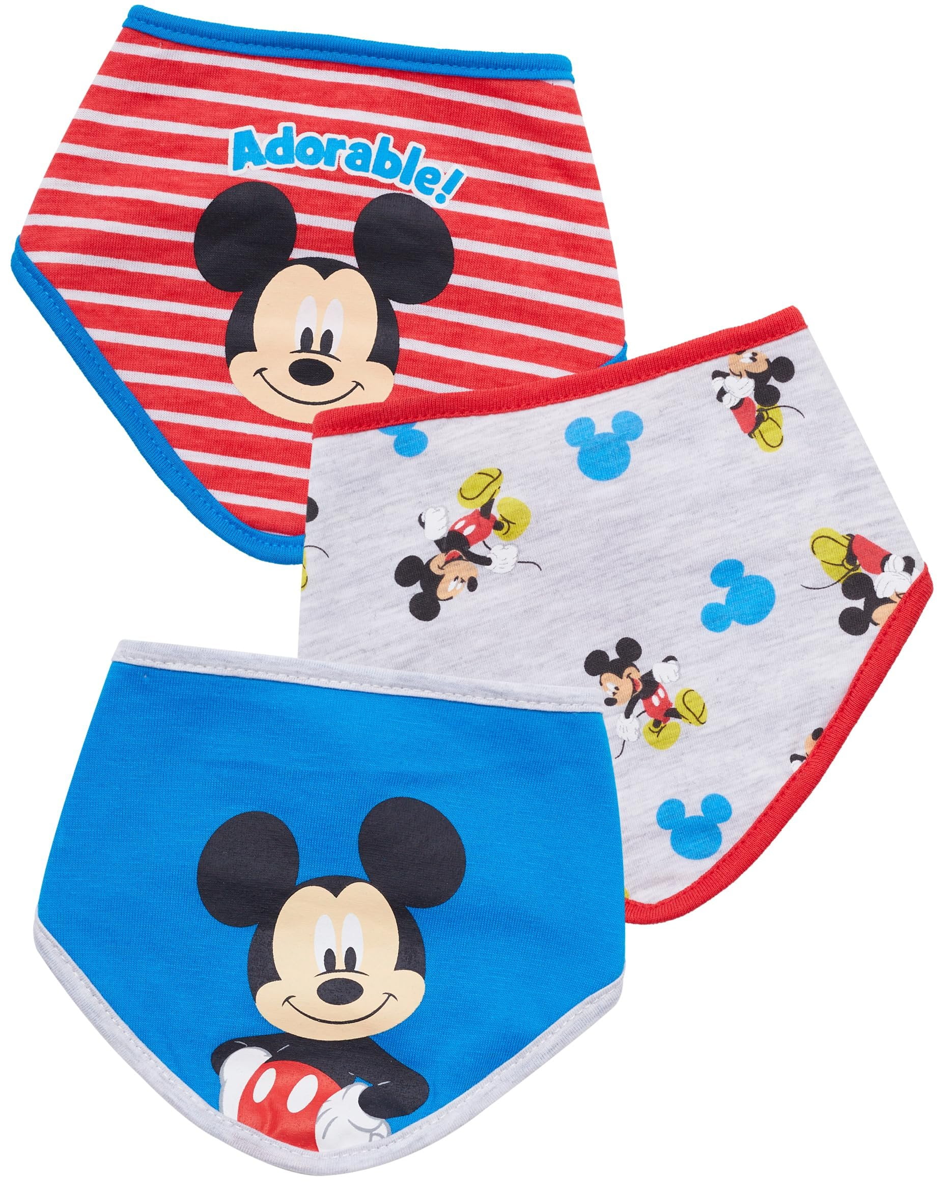 Disney Baby Unisex Mickey Mouse Bandana Bib 3-Pack - Mickey Mouse Baby ...