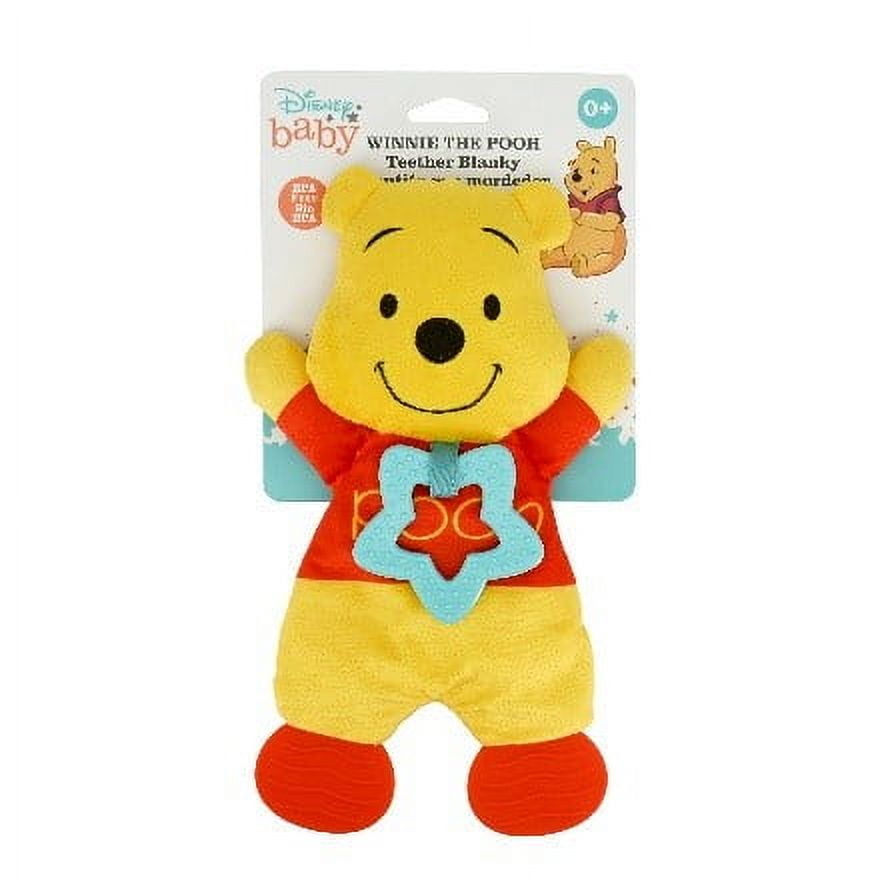 Disney Baby Winnie The Pooh Sensory Blanky with Crinkle and Teether ...