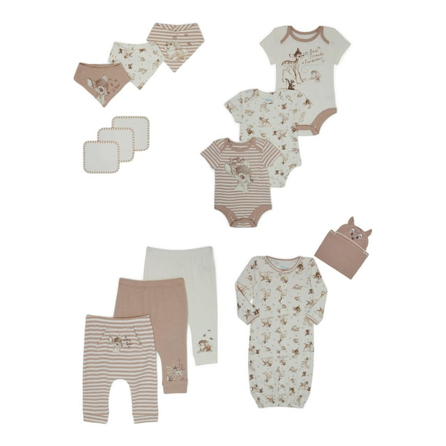 Disney Baby Wishes + Dreams Bambi Layette Shower Gift Set Bundle, 14 ...