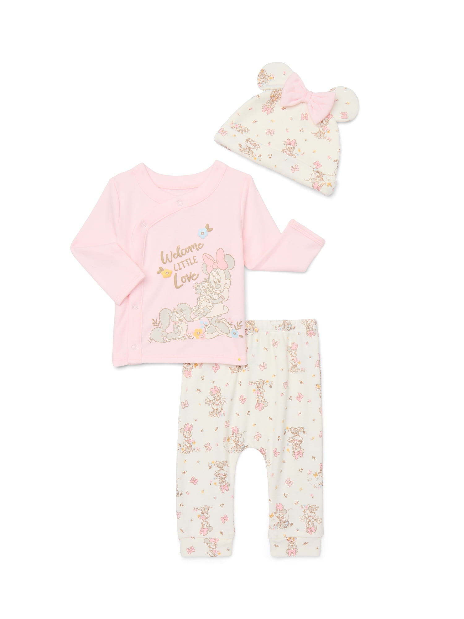 Disney Baby Wishes + Dreams Minnie Mouse Baby Girls Take Me Home Set, 3 ...