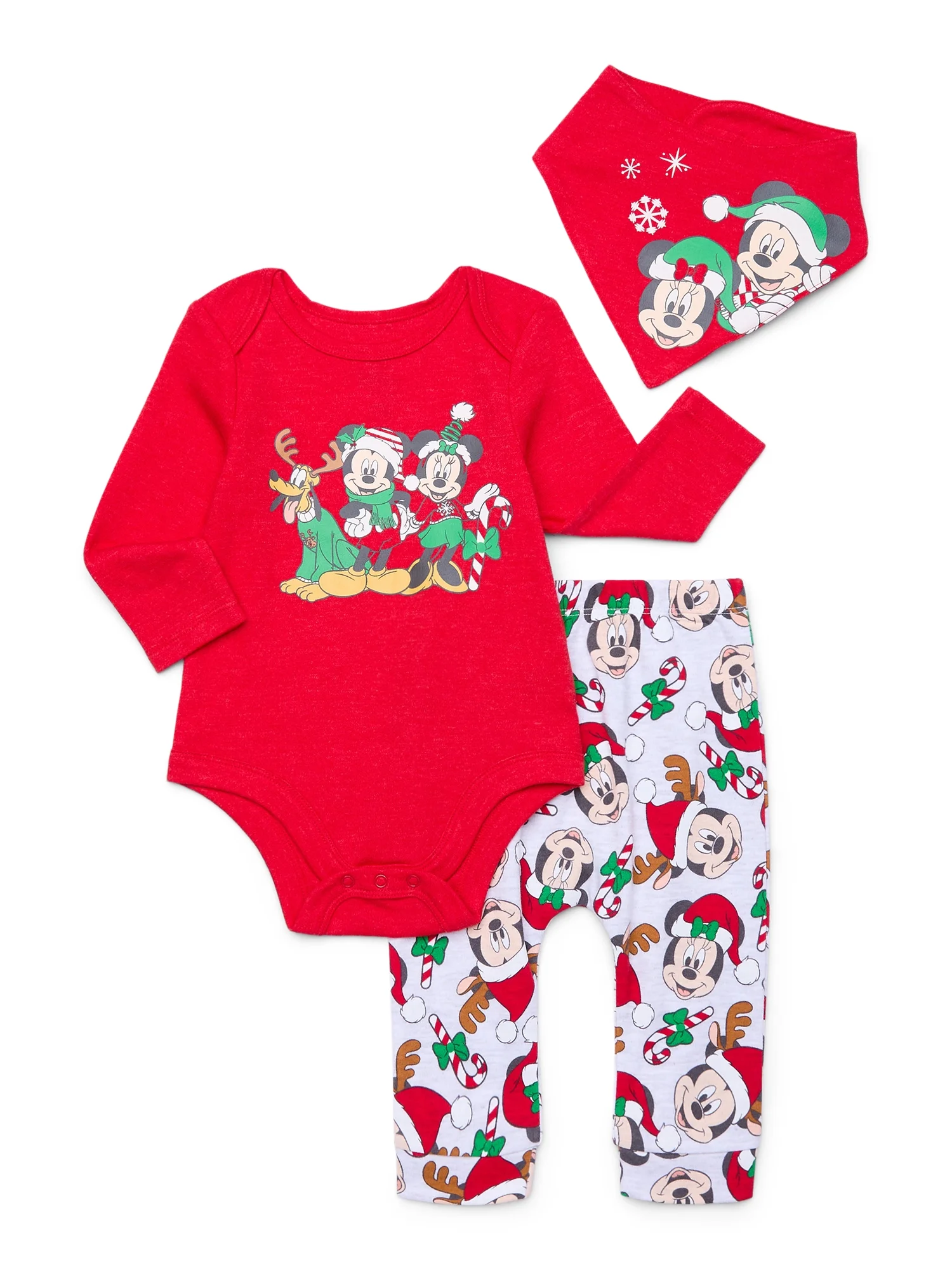 Character Infant Baby Holiday Take Me Home, Bib, Long-Sleeve Bodysuit ...