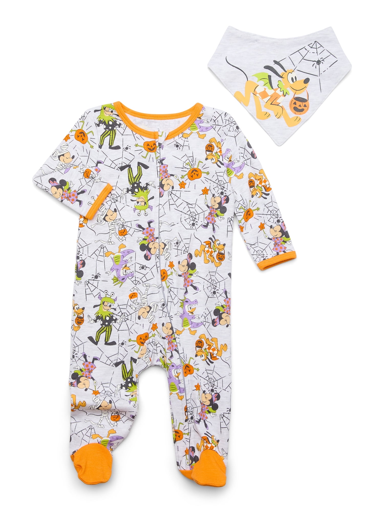Baby Character Halloween Footed Sleep N Play & Bib Set, 2-Piece, Sizes ...