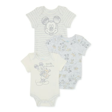 Disney Baby Boys' Mickey Mouse and Pluto 4 Piece Layette Set, Sizes 0 ...