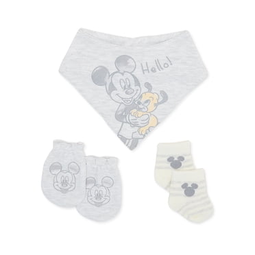 Disney Baby Boys' Mickey Mouse and Pluto 4 Piece Layette Set, Sizes 0 ...