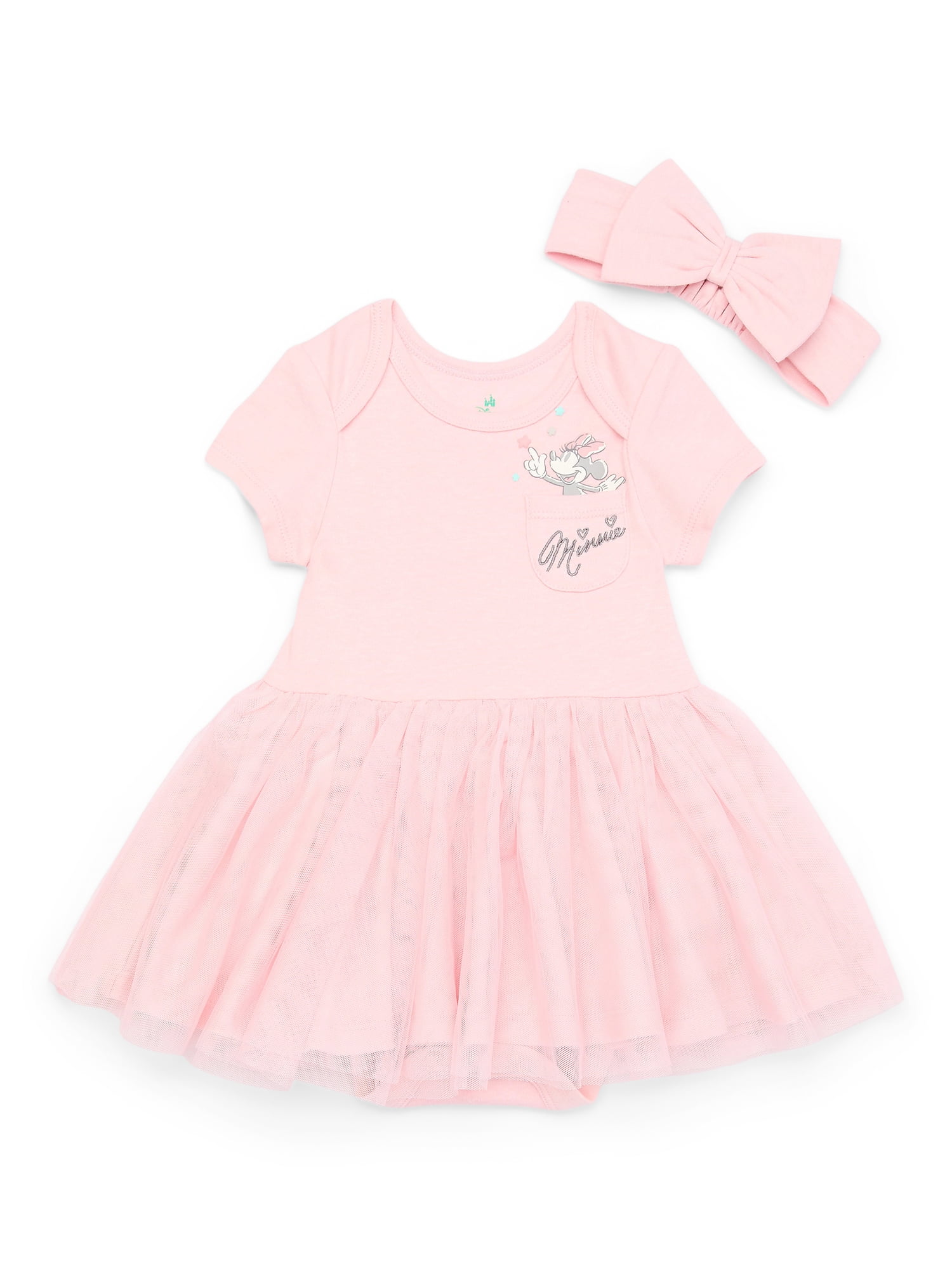 Disney Baby Wishes + Dreams Character Infant Baby Dress and Bow ...