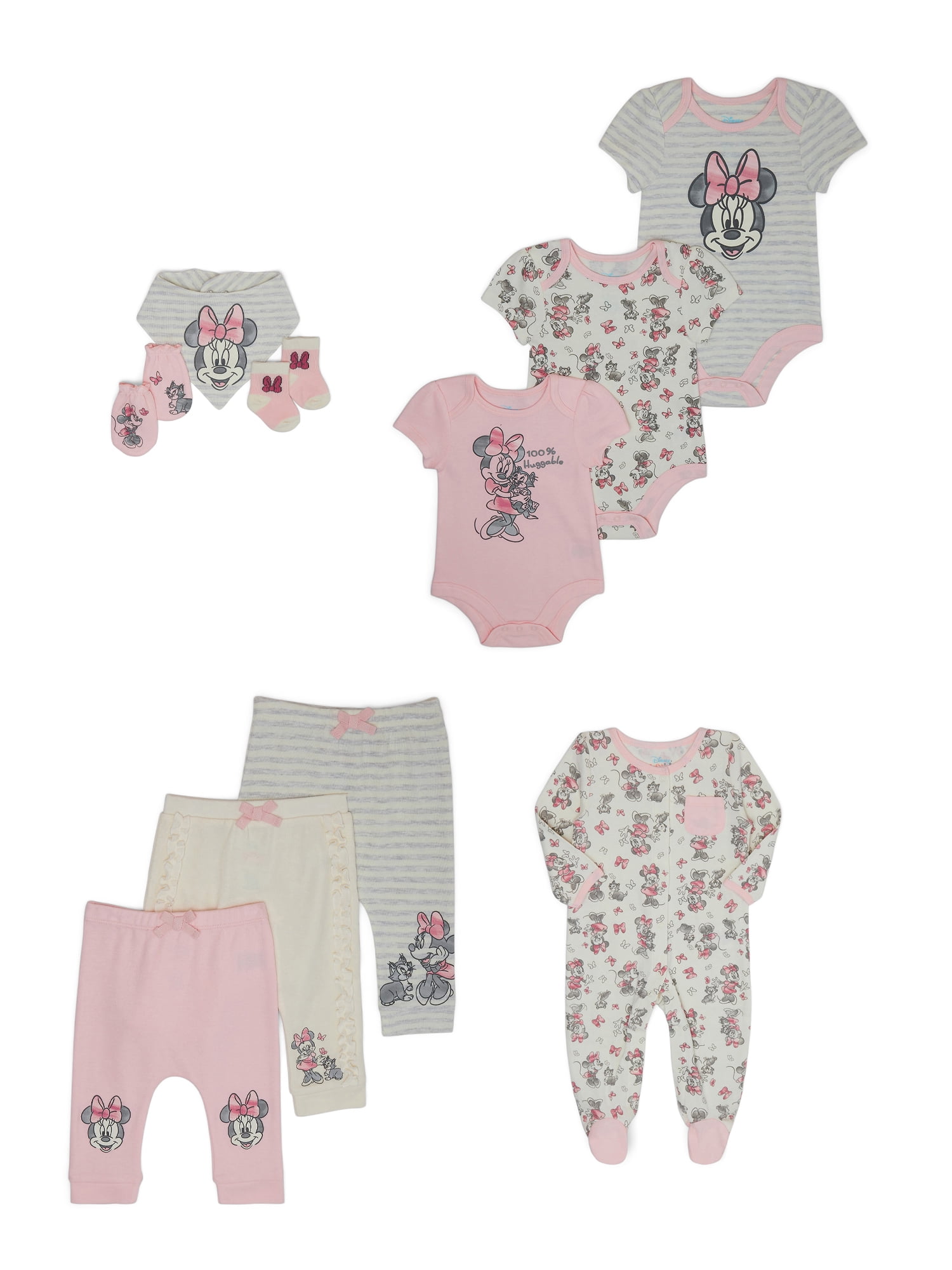 Disney Baby Wishes + Dreams Minnie Mouse Layette Shower Gift Set Bundle ...