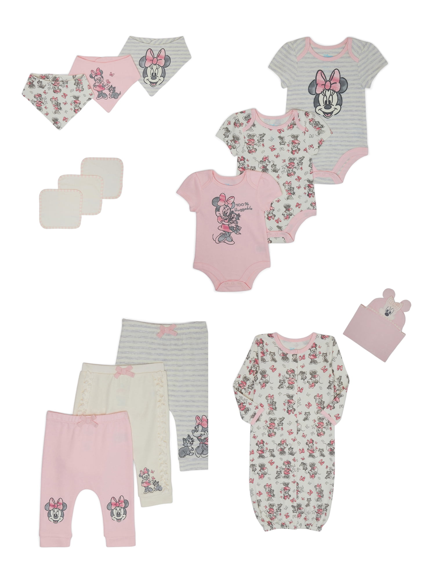 Disney Baby Wishes + Dreams Minnie Mouse Layette Shower Gift Set Bundle ...