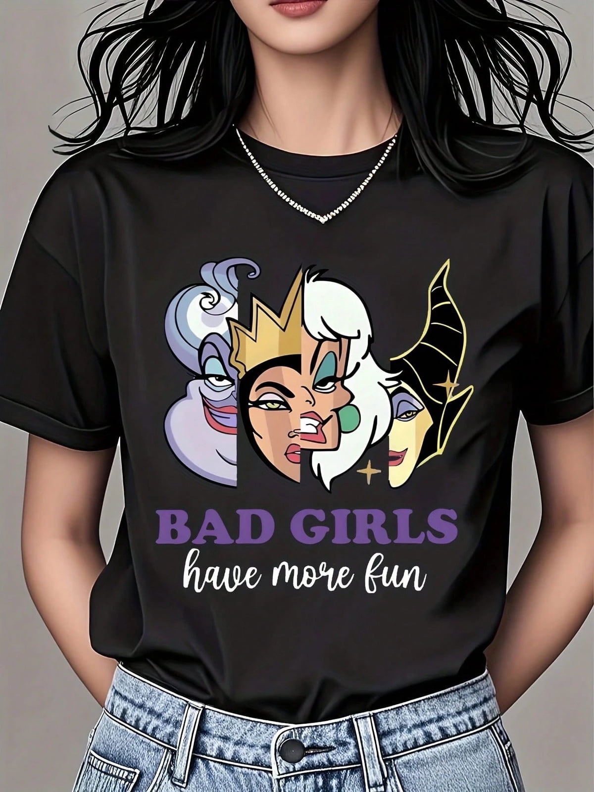 Disney Bad Girls Villains Maleficent Ursula Evil Queen Cruella Retro ...