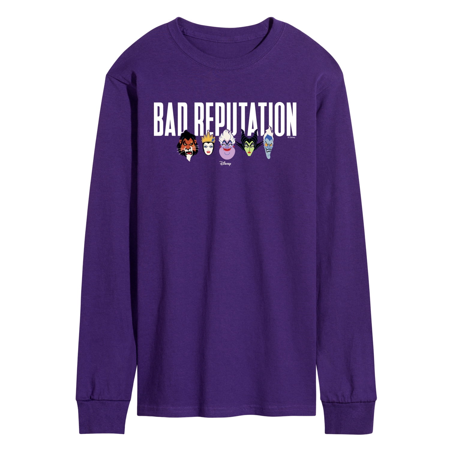 Disney - Bad Reputation Villains Horizontal Chest - Men's Long Sleeve ...