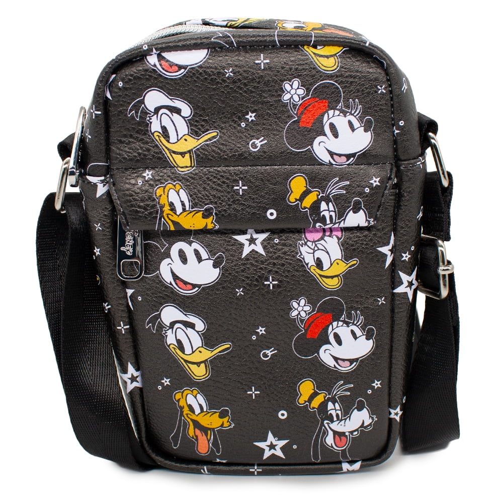 Disney Bag, Crossbody, Disney The Sensational Six Smiling Faces, Black ...