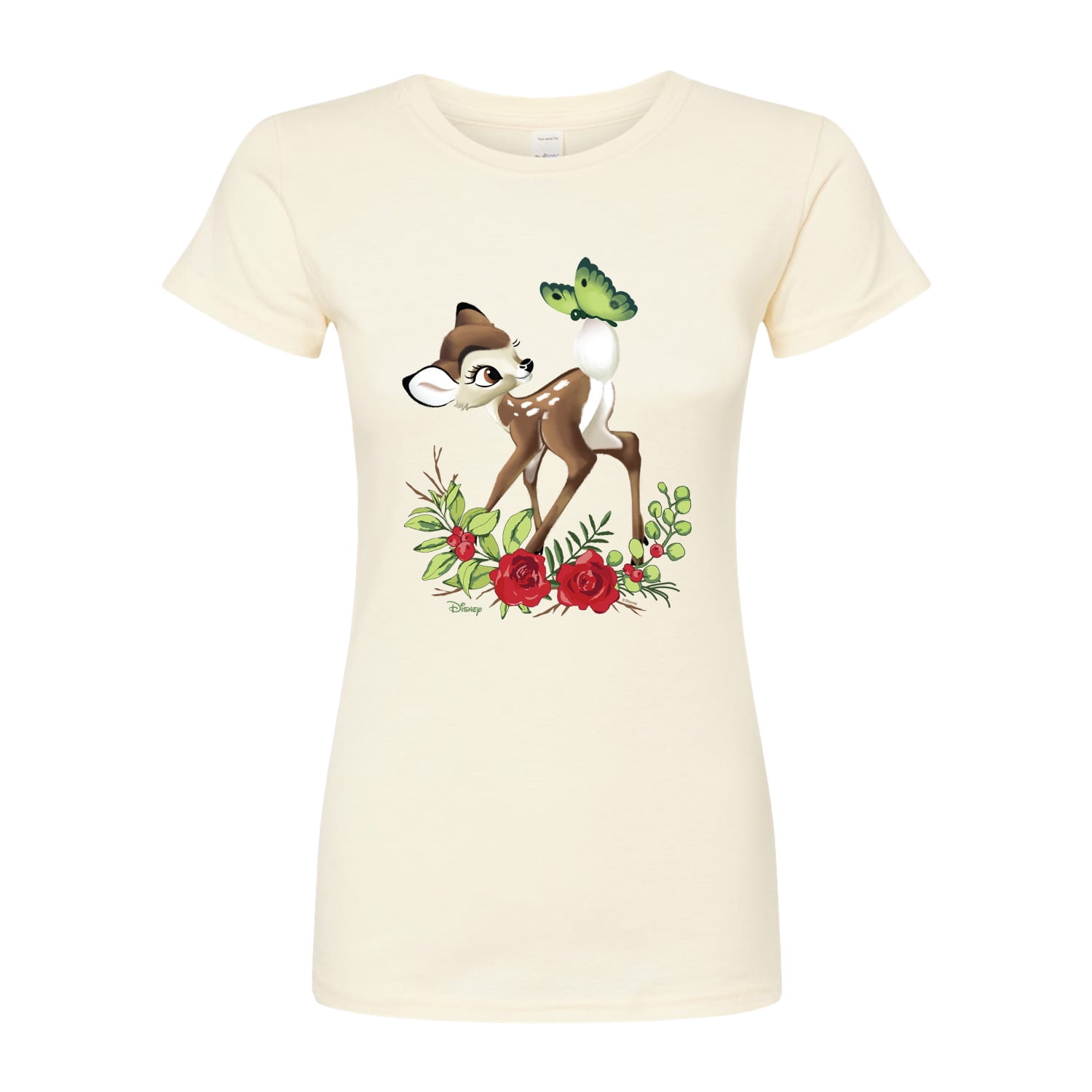 Disney Bambi - Christmas - Botanical Butterfly - Juniors Fitted Graphic ...