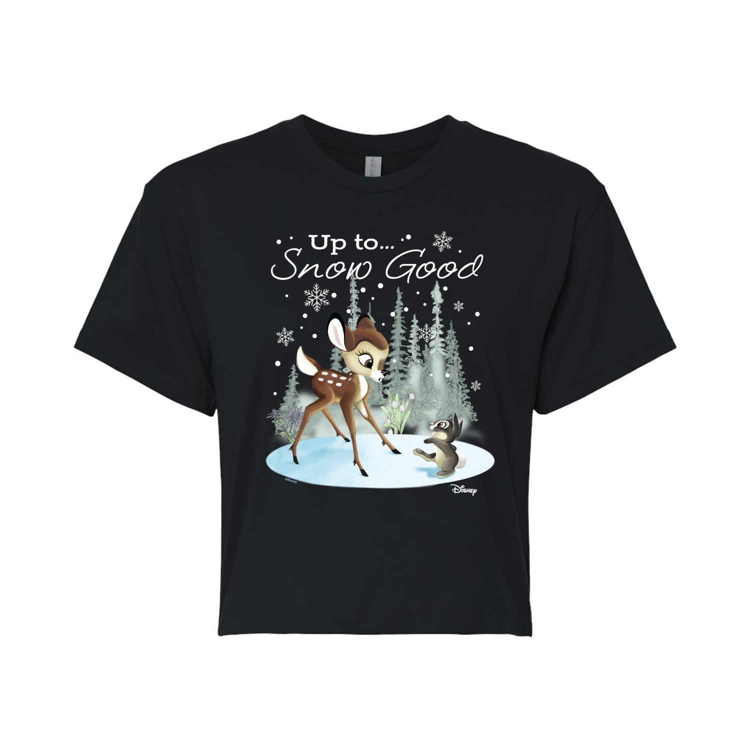 Disney Bambi - Christmas - Up To Snow Good - Juniors Cropped Cotton ...