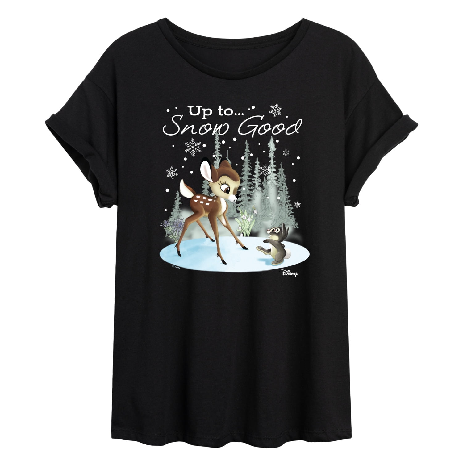 Disney Bambi - Christmas - Up To Snow Good - Juniors Ideal Flowy Muscle ...