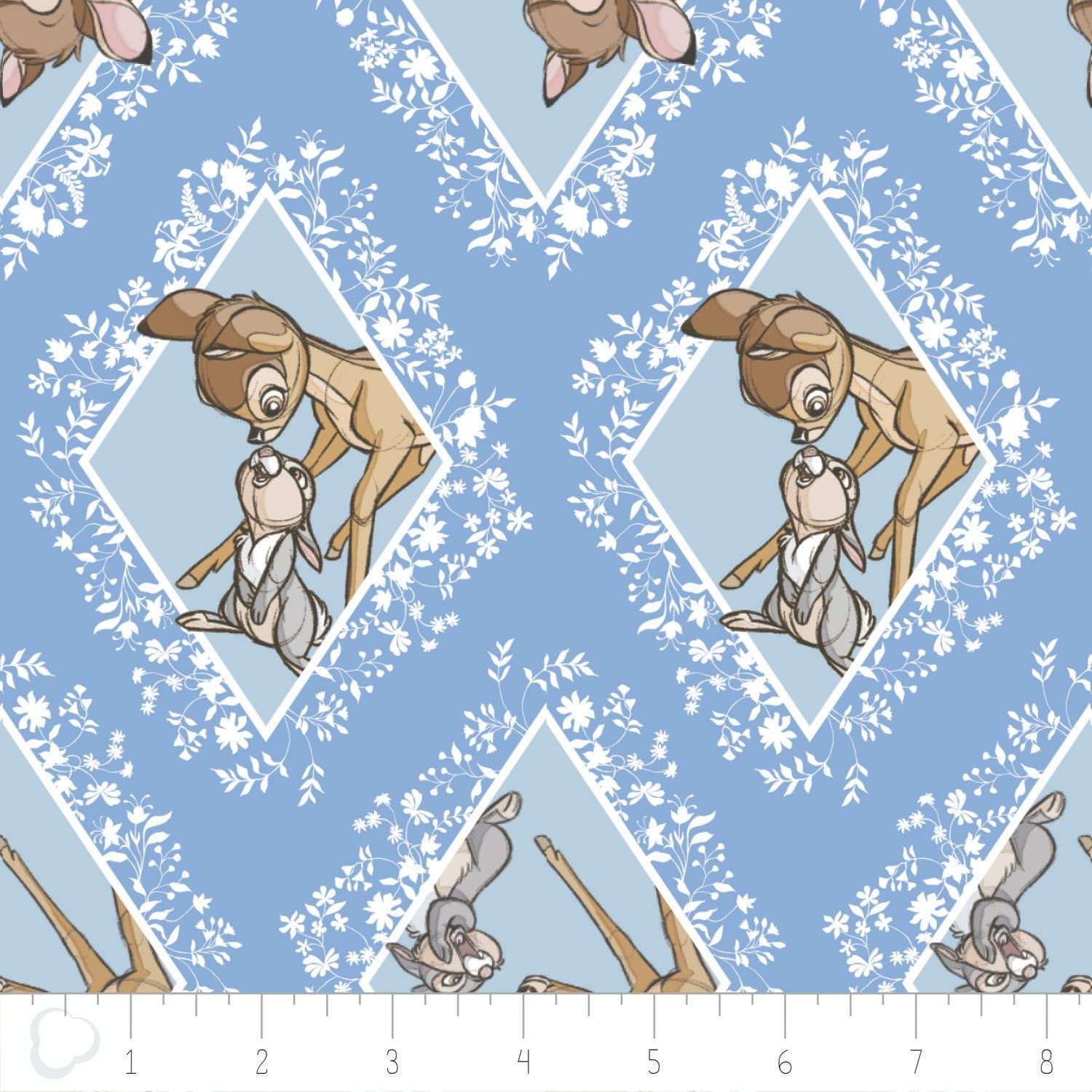 Disney Bambi Fabric Diamonds in Marina from 100% Cotton by The Yard ...