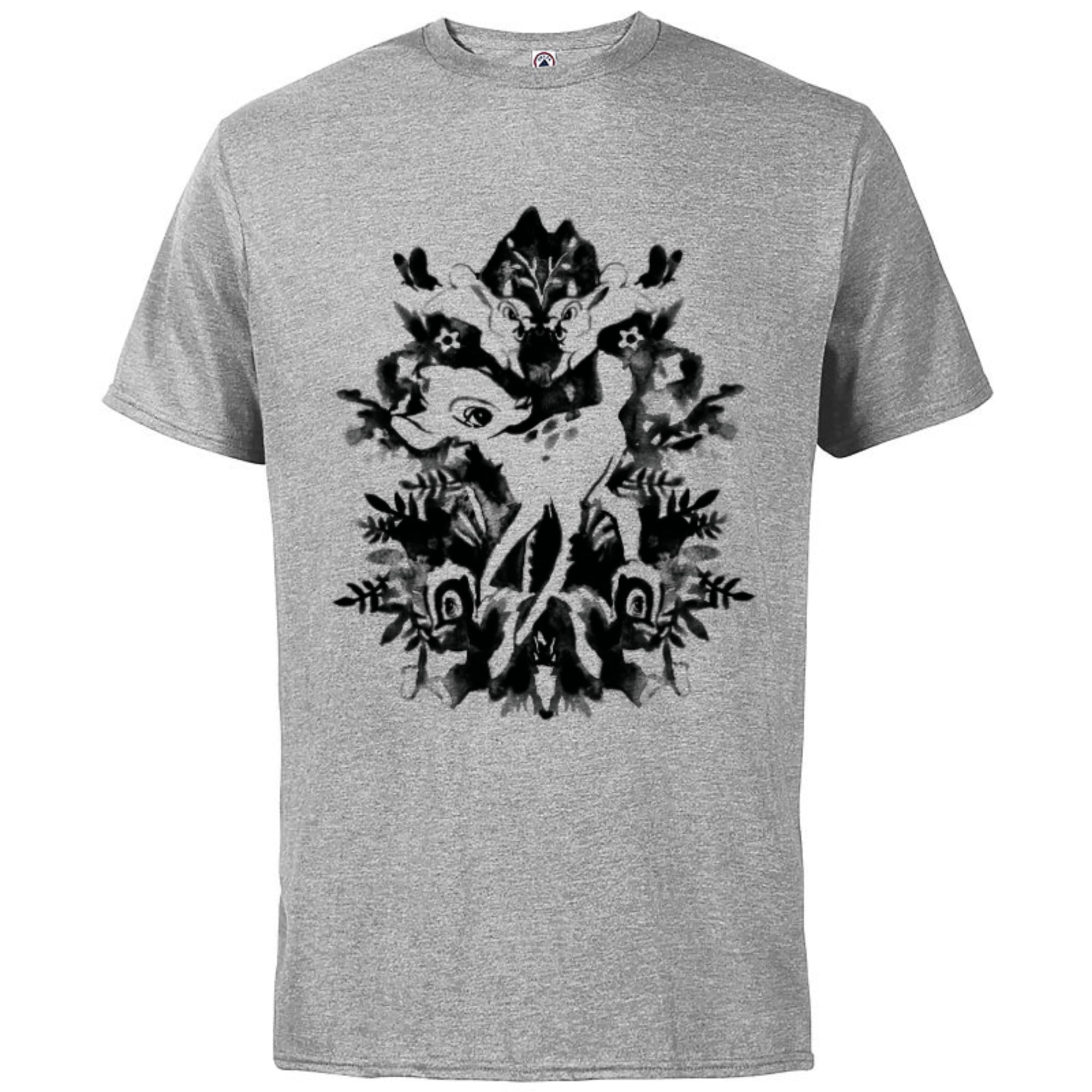 Disney Bambi Ink Drawing - Short Sleeve Cotton T-Shirt for Adults ...