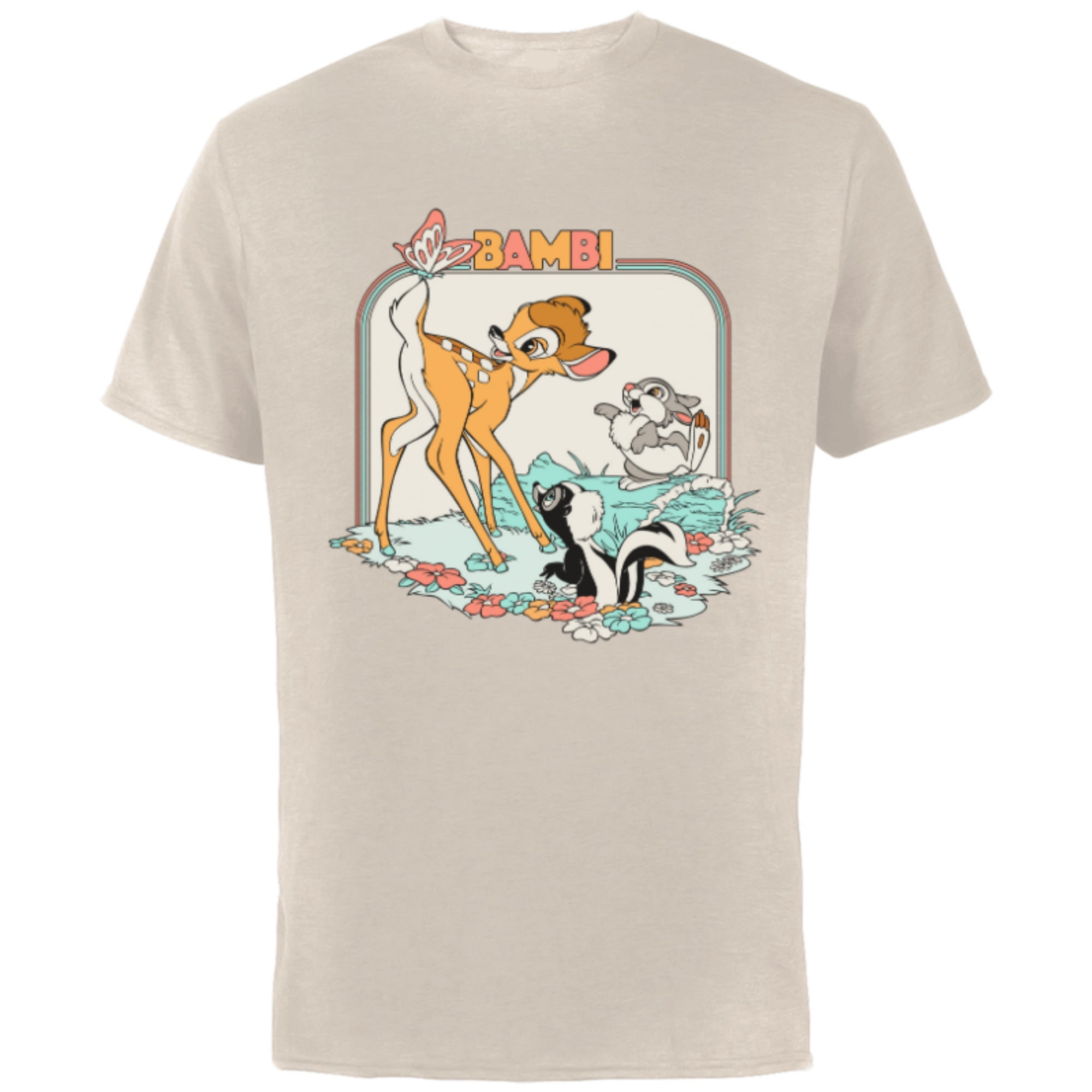 Disney Bambi Movie Retro - Short Sleeve Cotton T-Shirt for Adults ...