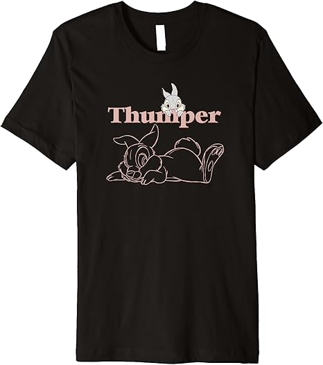 Disney Bambi Thumper Peach Outline Premium T-Shirt - Walmart.com