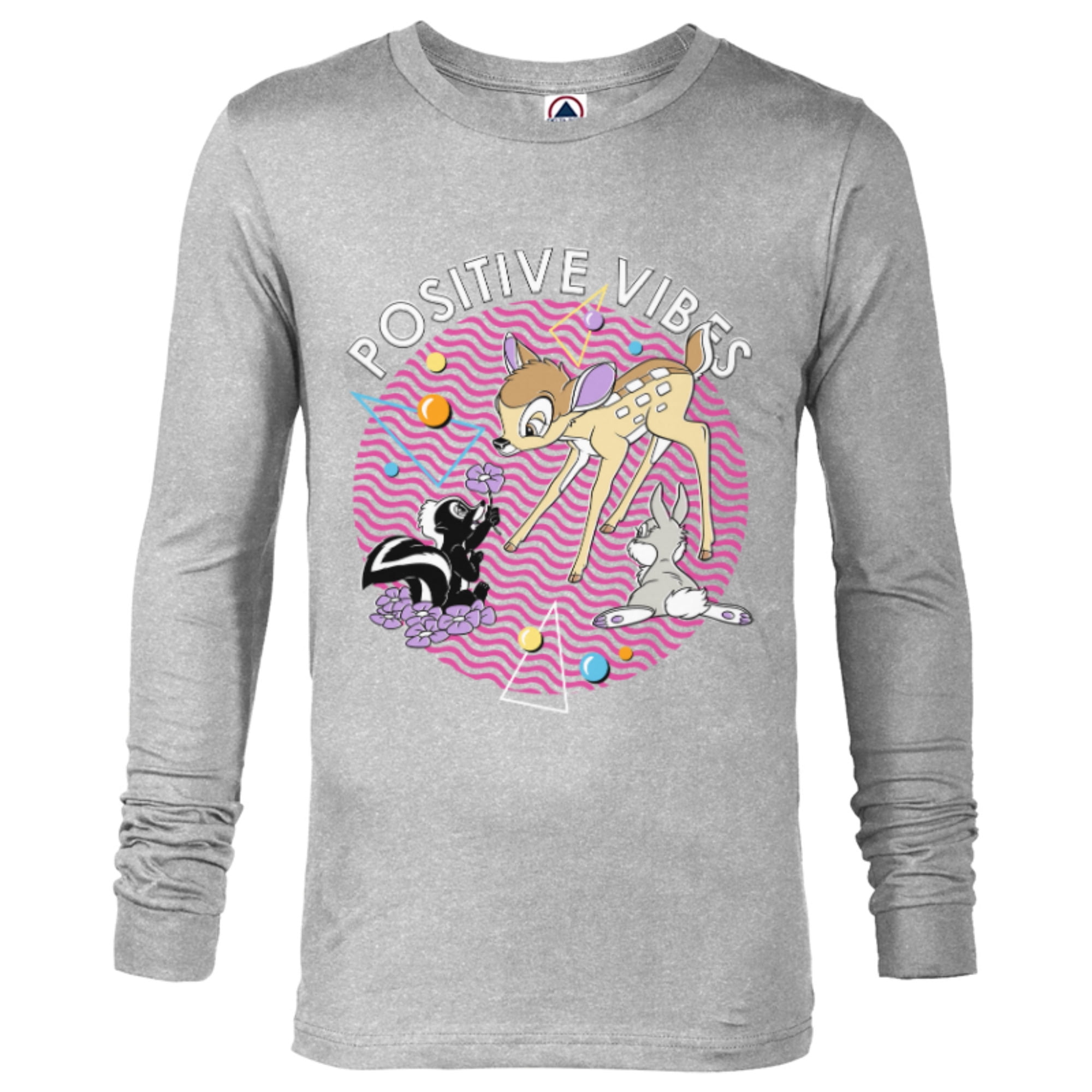 Disney Bambi Thumper and Flower Positive Vibes 90s - Long Sleeve T ...