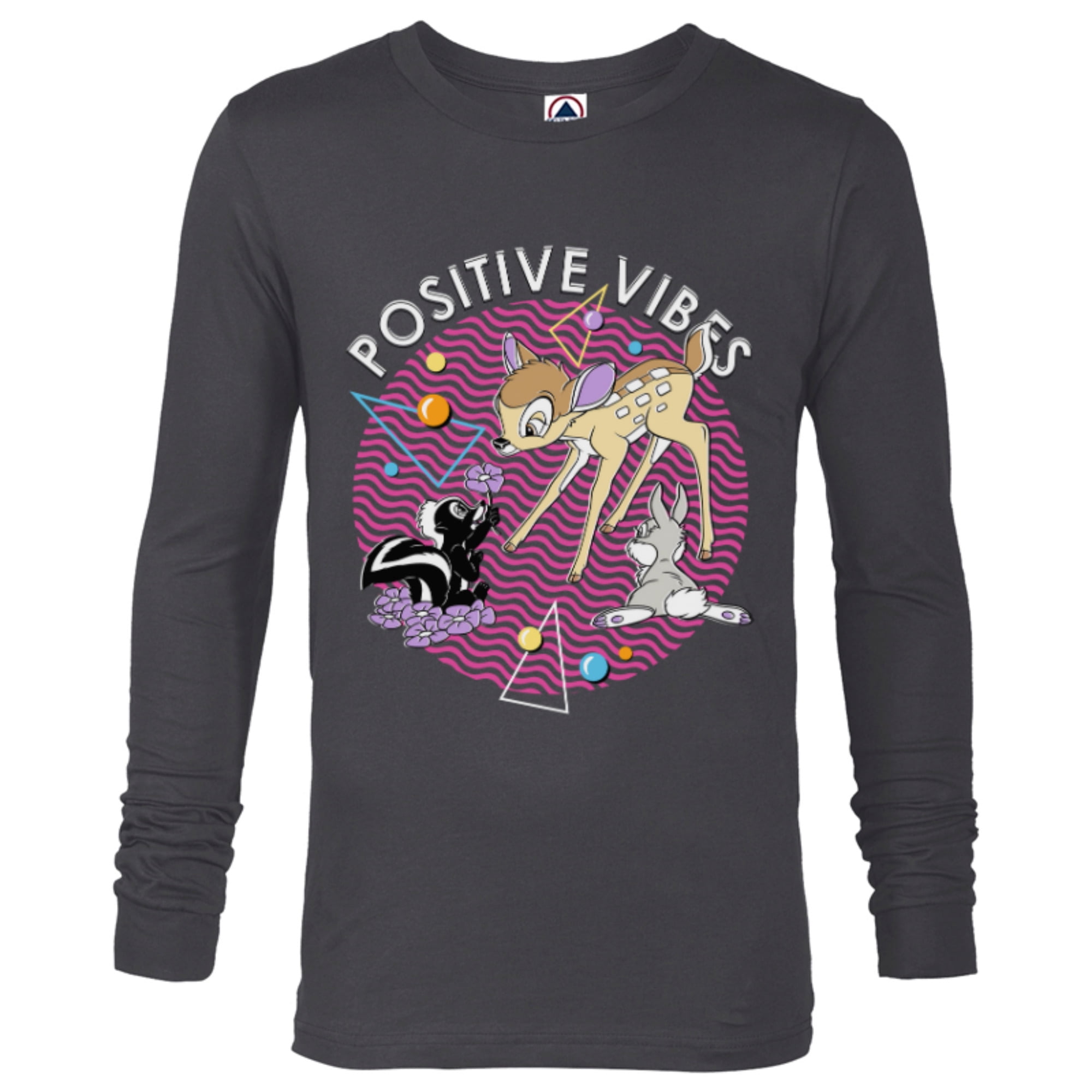 Disney Bambi Thumper and Flower Positive Vibes 90s - Long Sleeve T ...