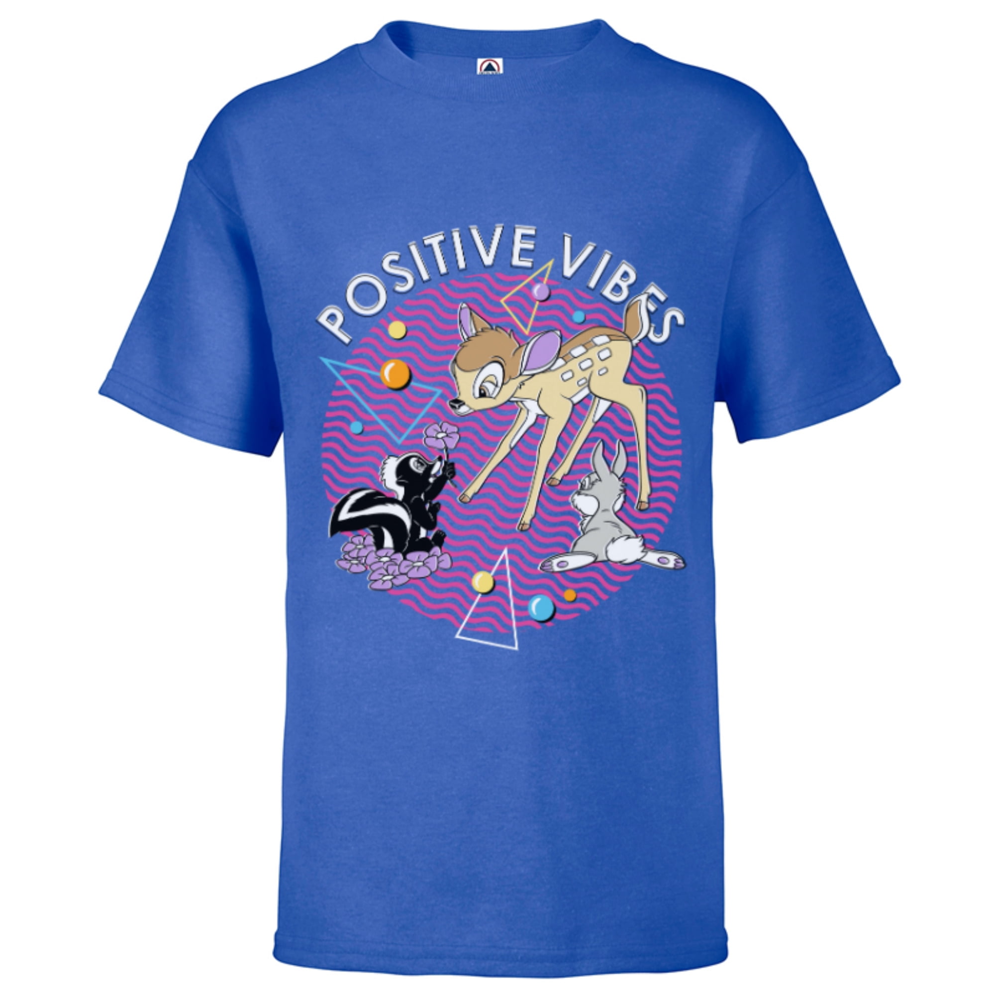 Disney Bambi Thumper and Flower Positive Vibes 90s - Short Sleeve T ...